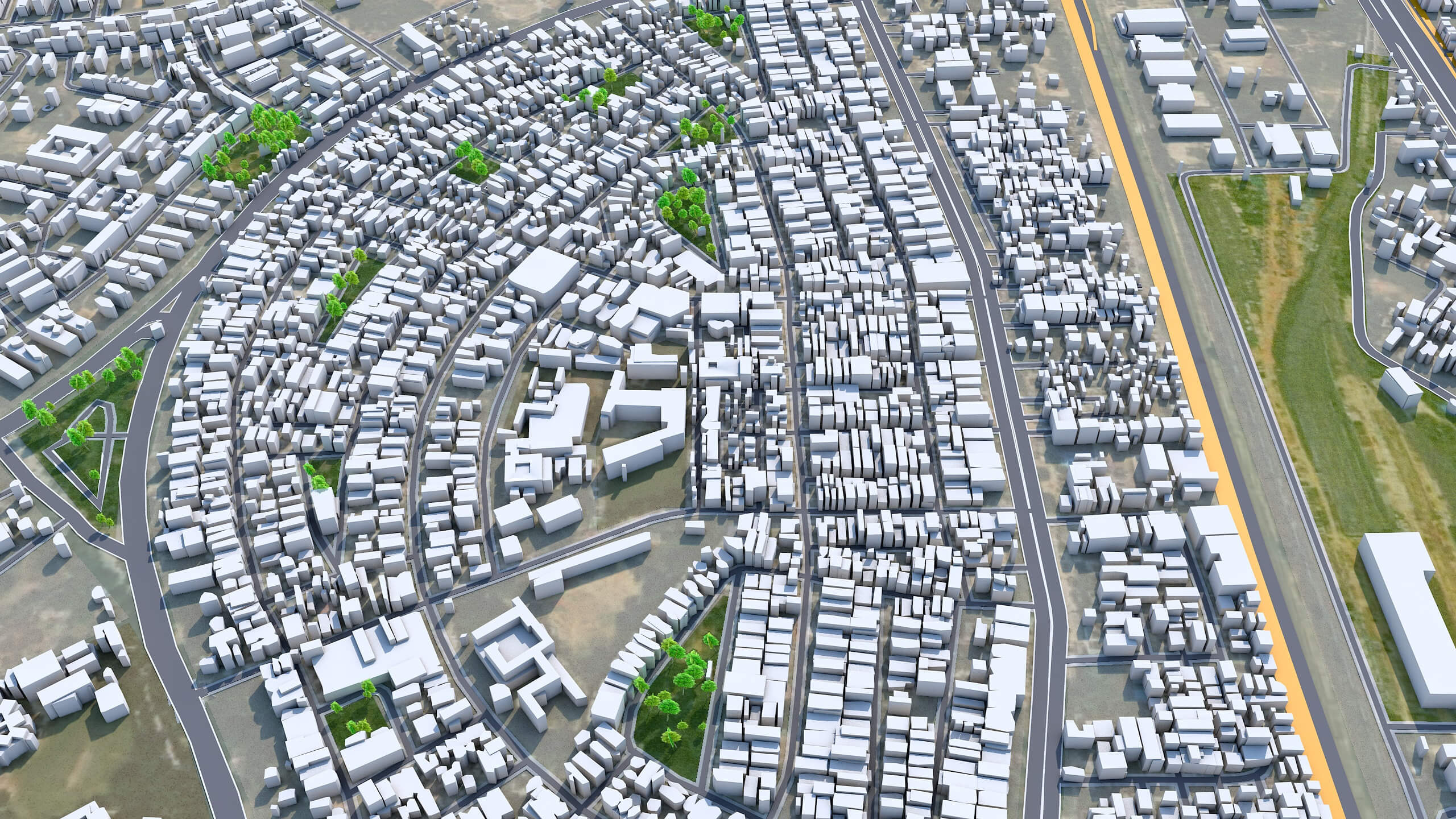 Faridabad City Haryana India 3D Model 50km by 3dstudio