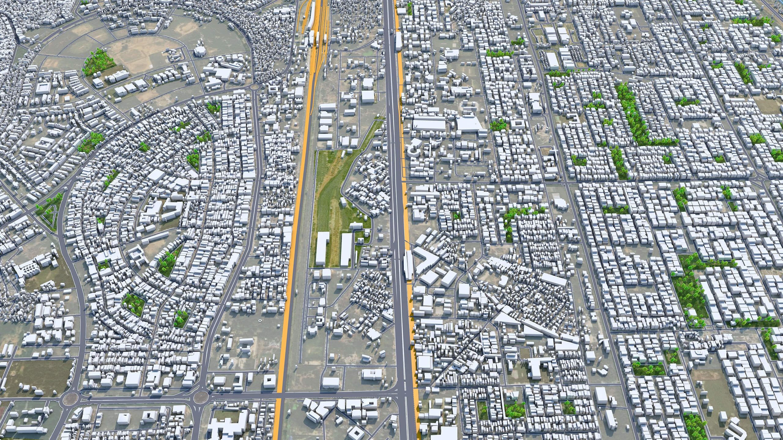 Faridabad City Haryana India 3D Model 50km by 3dstudio