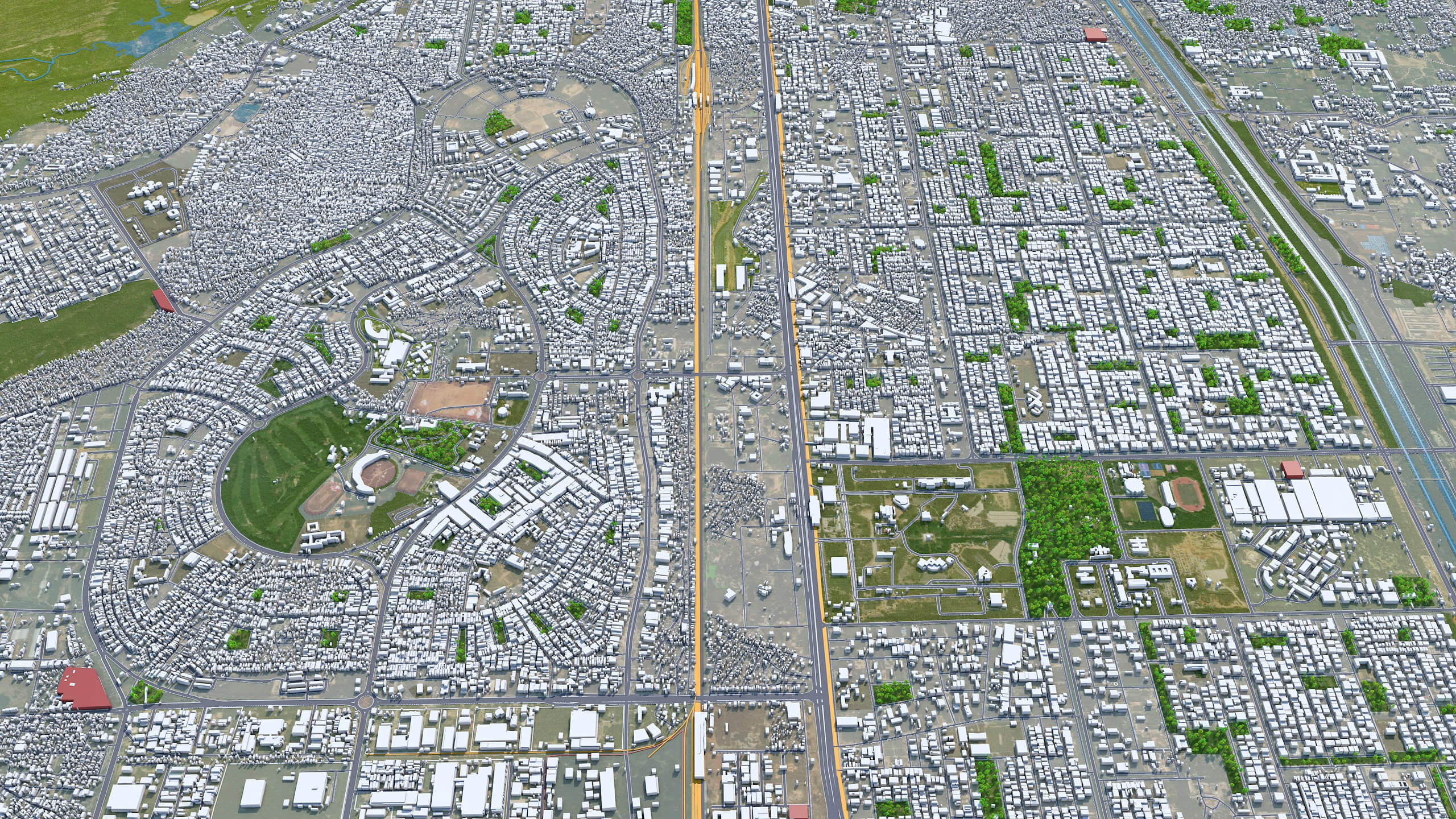 Faridabad City Haryana India 3D Model 50km by 3dstudio