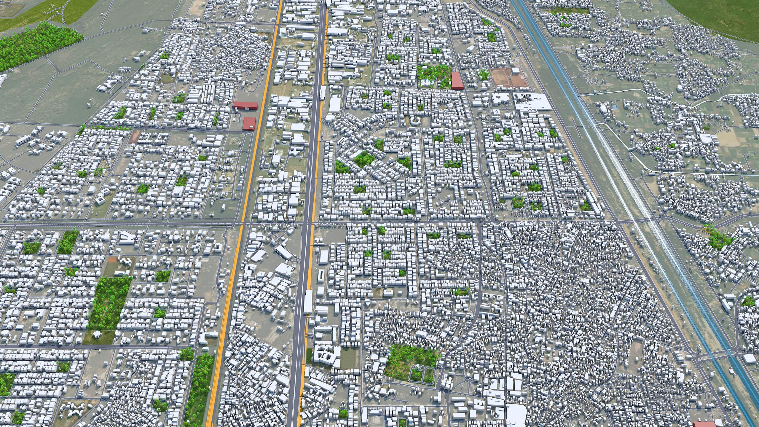 Faridabad City Haryana India 3D Model 50km by 3dstudio