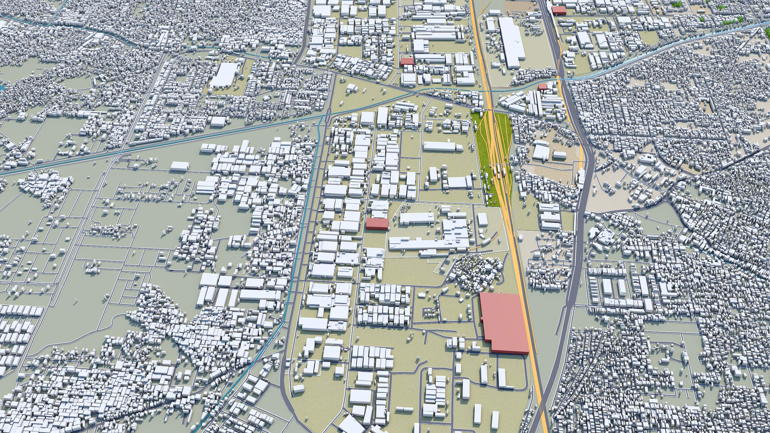 Faridabad City Haryana India 3D Model 50km by 3dstudio