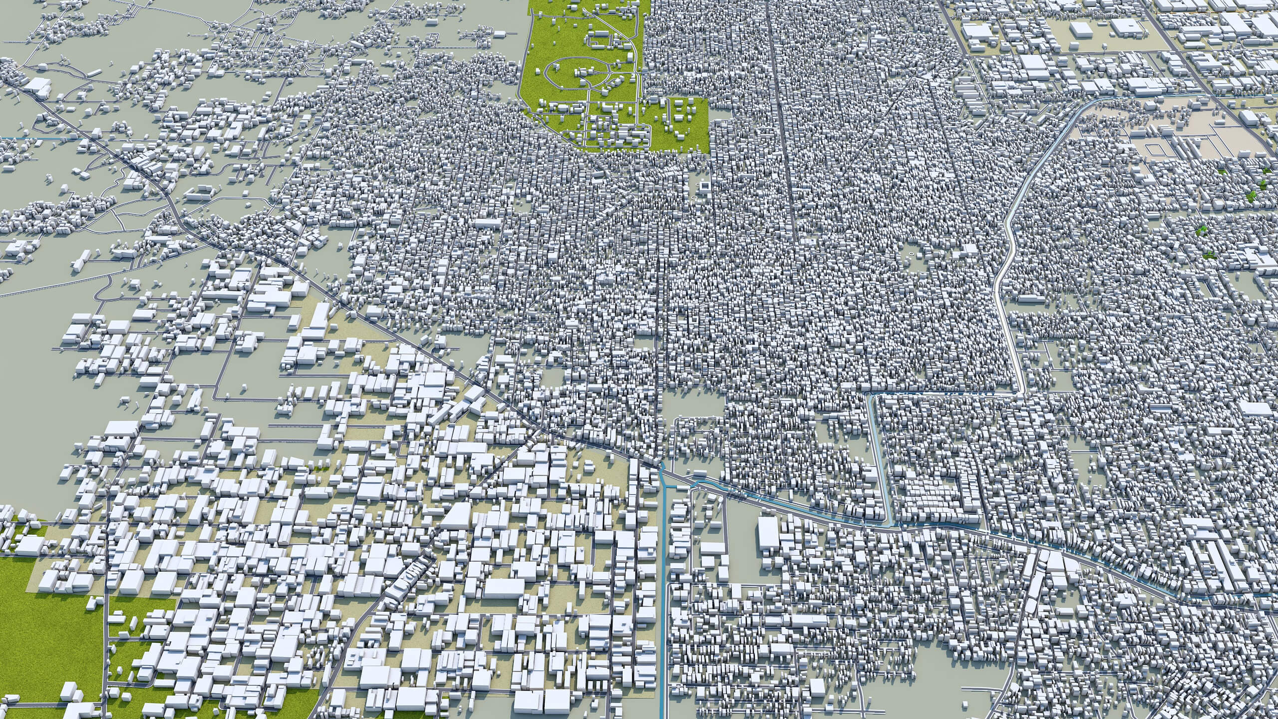 Faridabad City Haryana India 3D Model 50km by 3dstudio