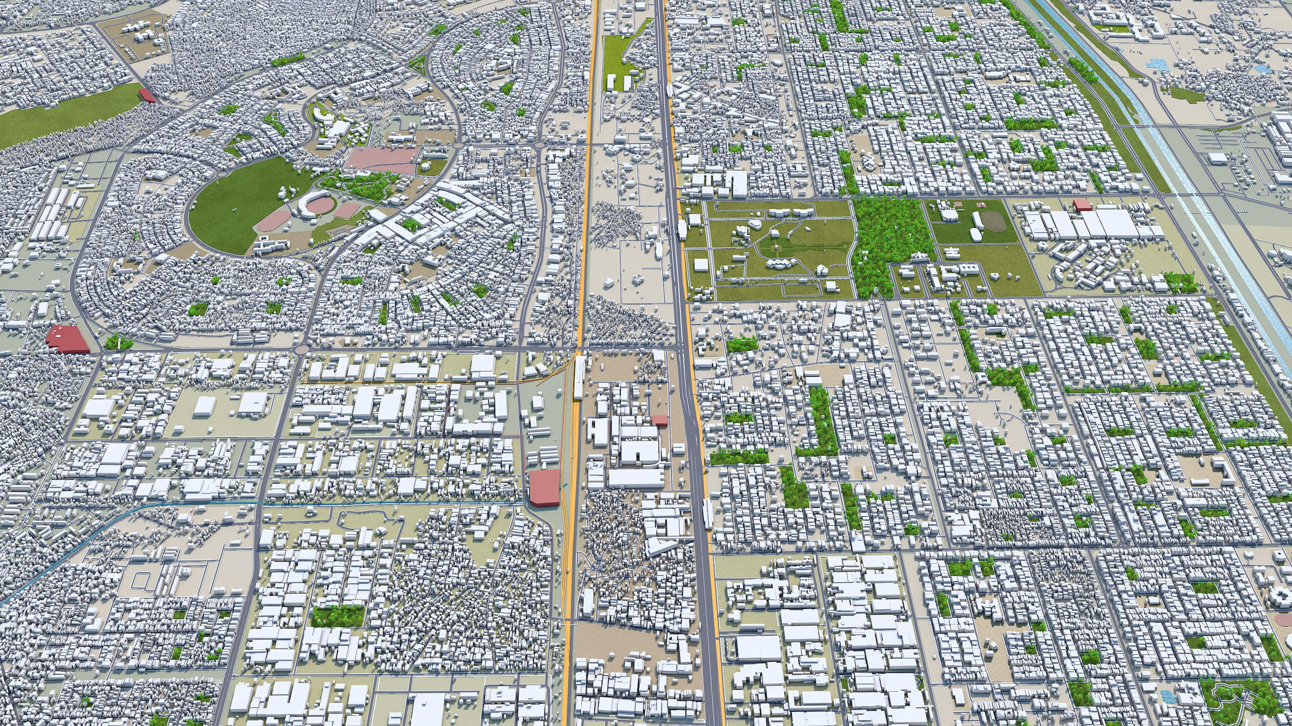 Faridabad City Haryana India 3D Model 50km by 3dstudio