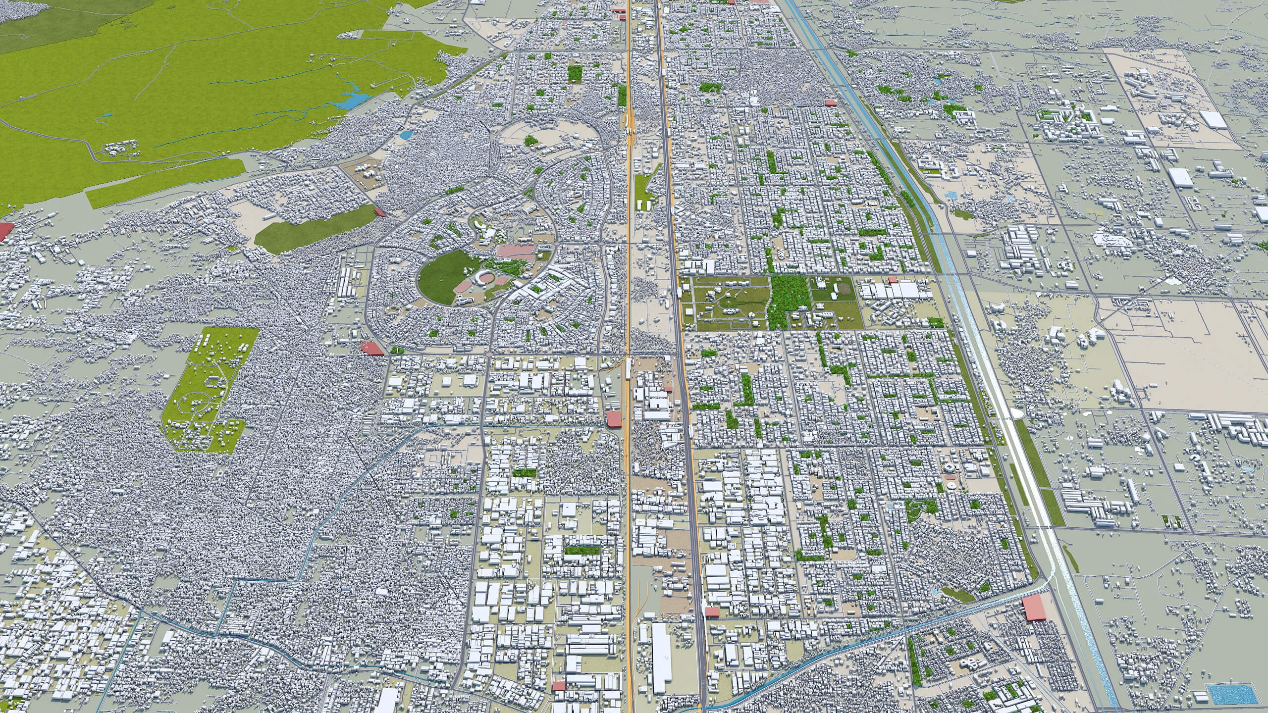 Faridabad City Haryana India 3D Model 50km by 3dstudio