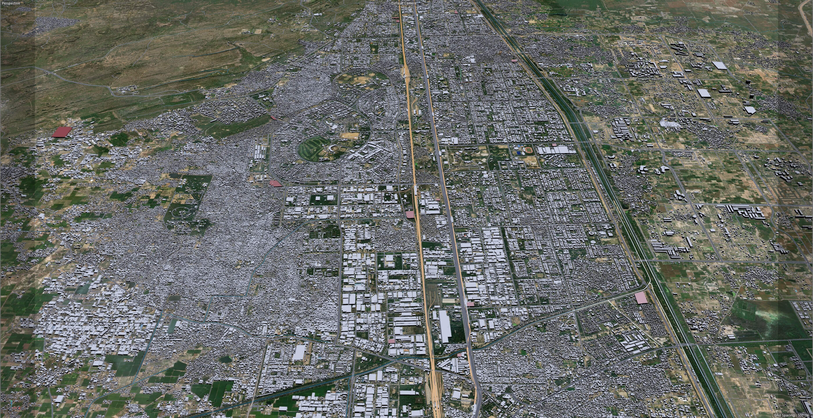 Faridabad City Haryana India 3D Model 50km by 3dstudio