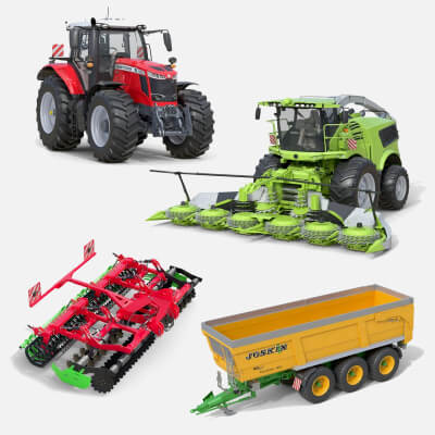 Farming Vehicles Collection Vol 2 - 3D Model by 3dstudio