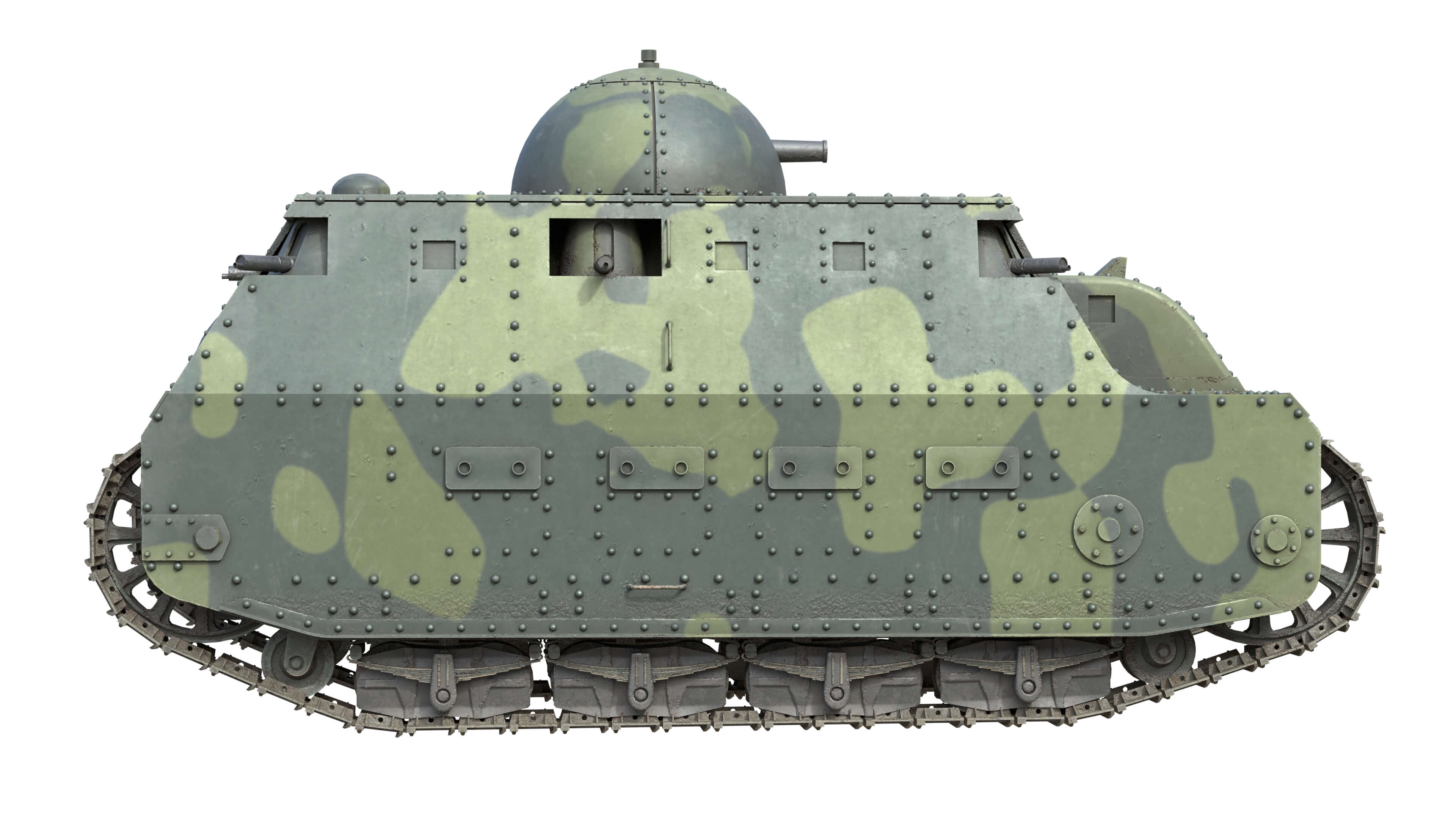 Fiat 2000 Italian Heavy Tank - 3D Model by 3dstudio