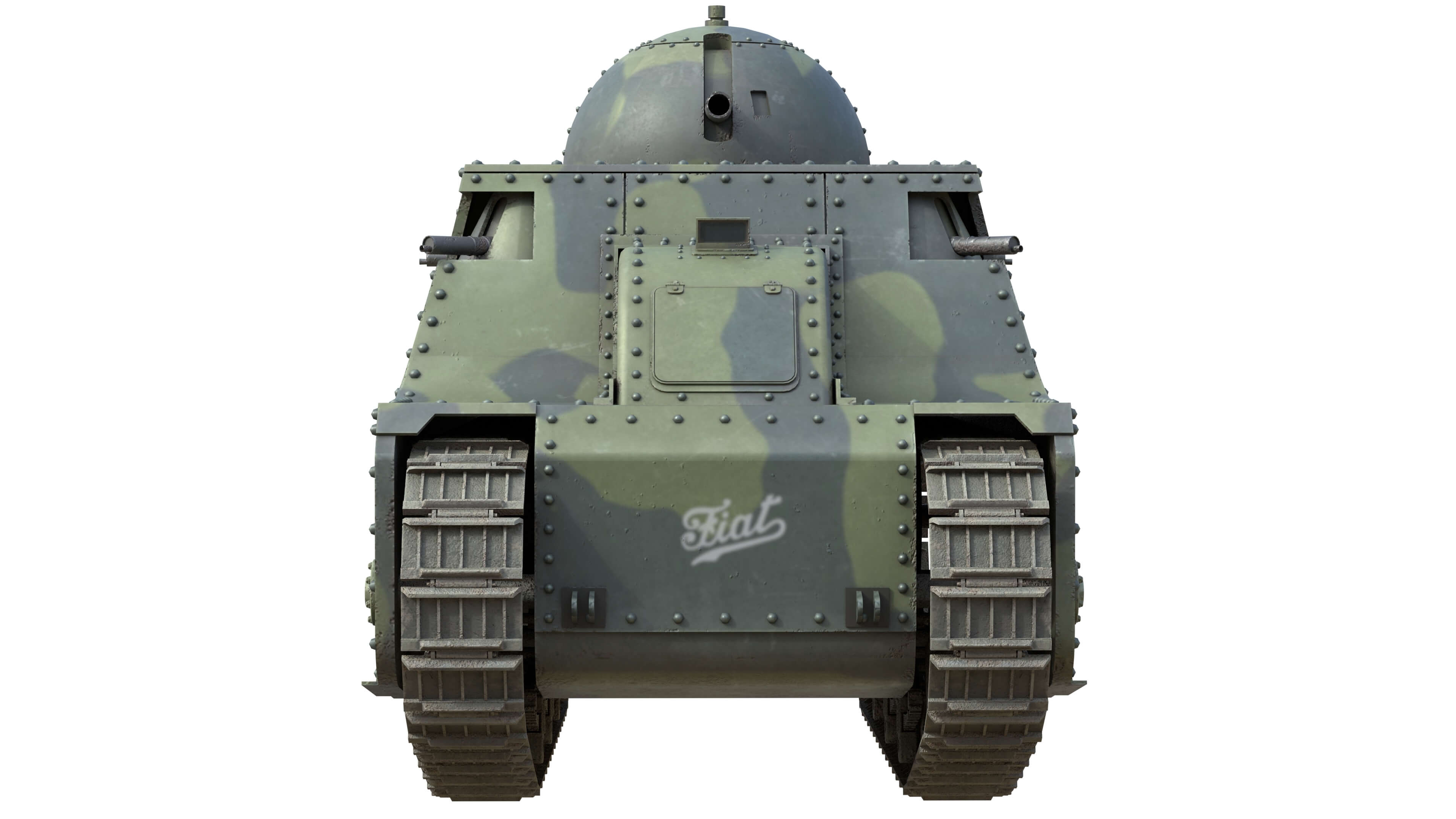 Fiat 2000 Italian Heavy Tank - 3D Model by 3dstudio
