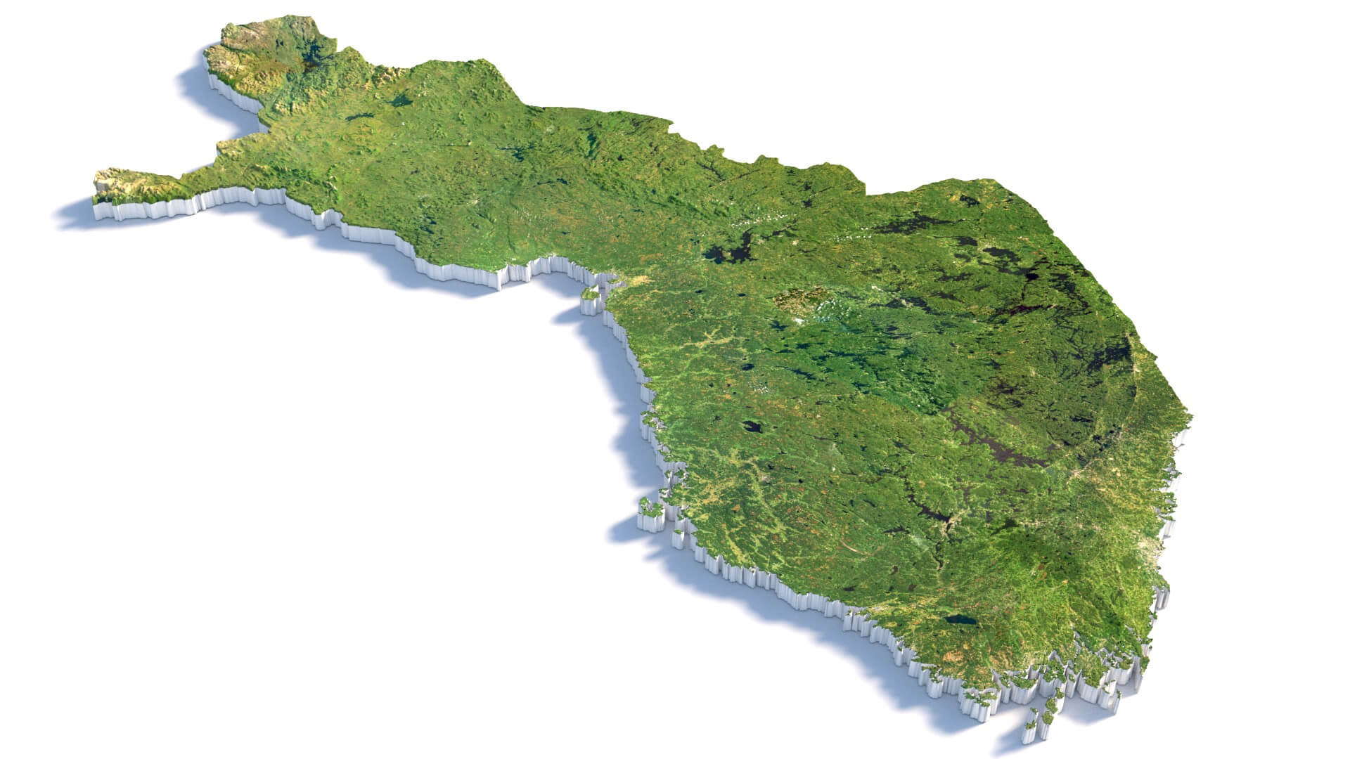 Finland Suomi Terrain Map - 3D Model by 3dstudio