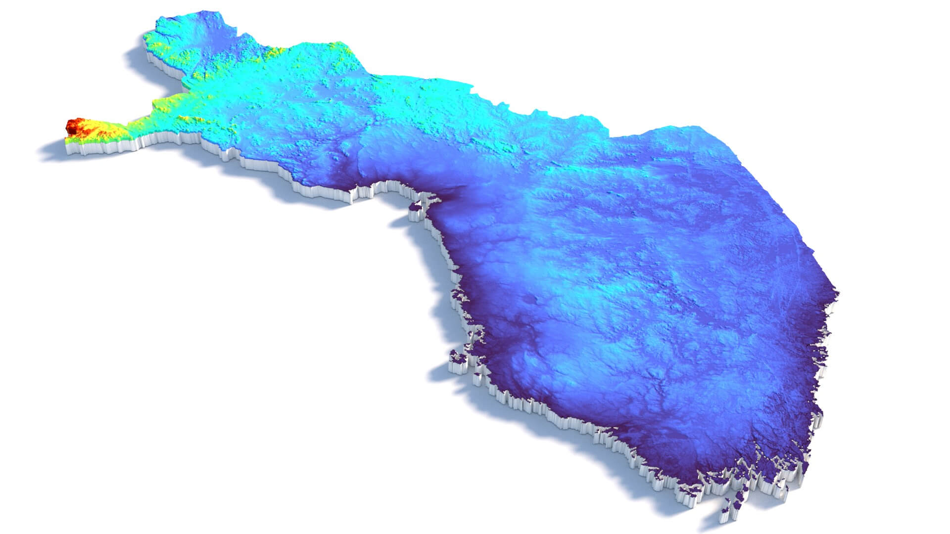 Finland Suomi Terrain Map - 3D Model by 3dstudio