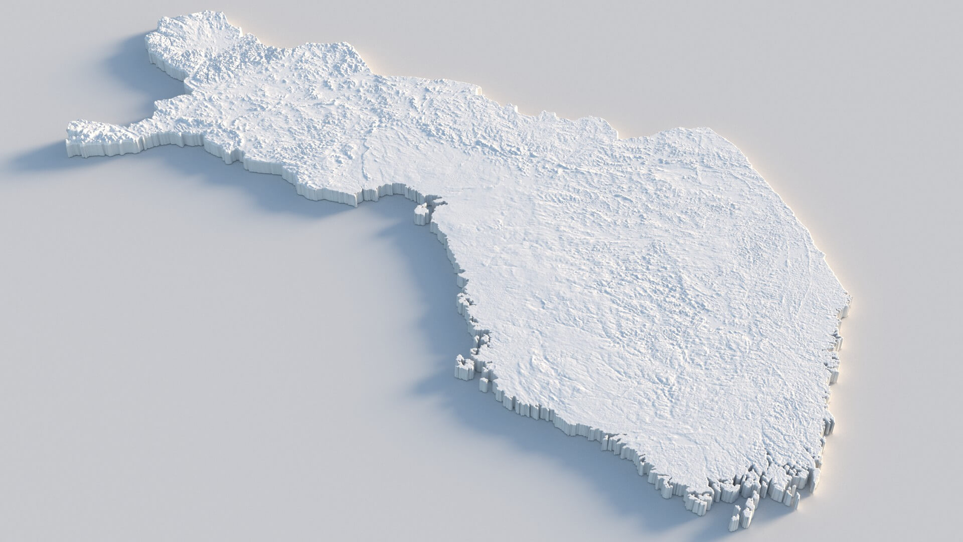Finland Suomi Terrain Map - 3D Model by 3dstudio