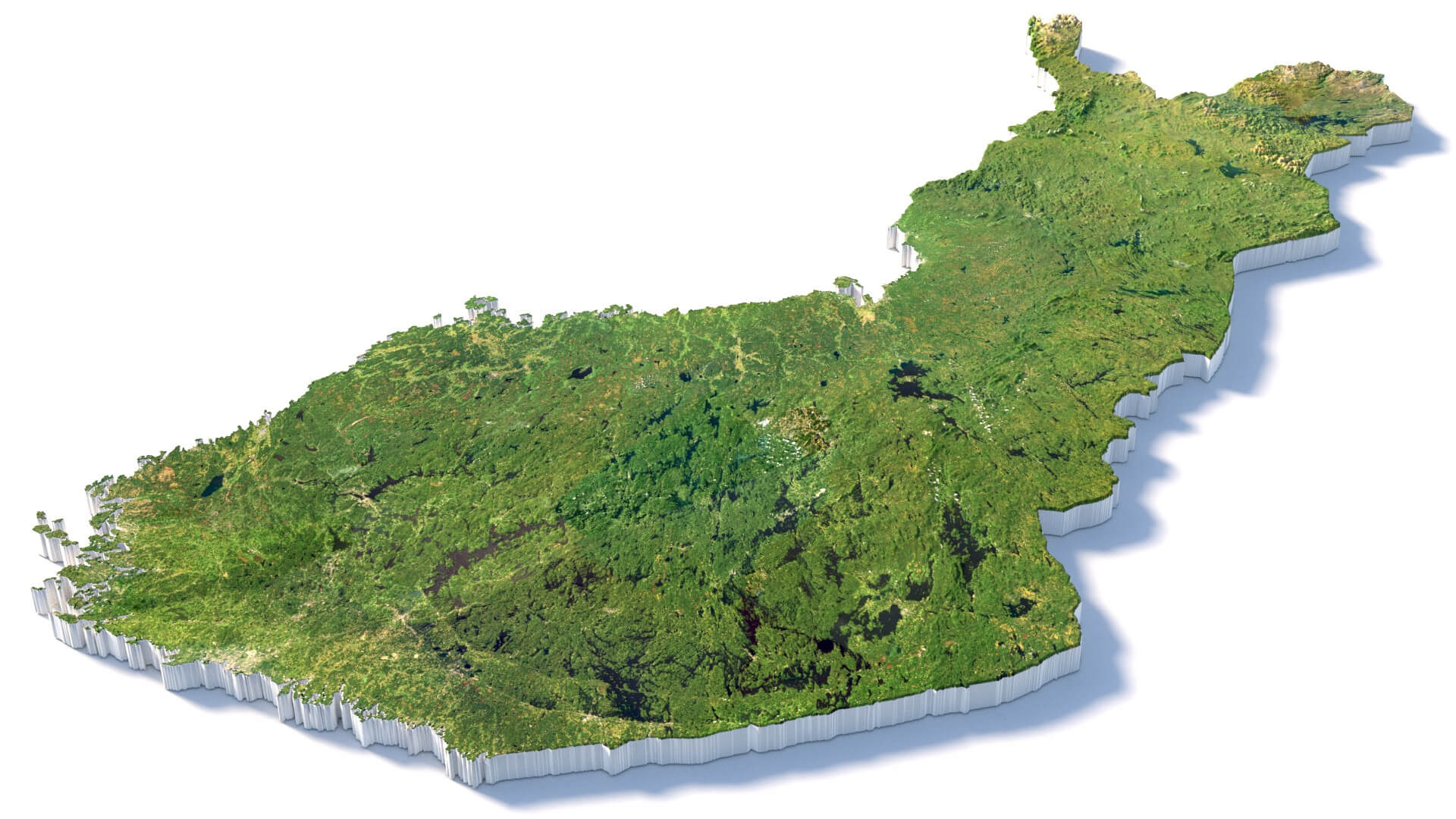 Finland Suomi Terrain Map - 3D Model by 3dstudio