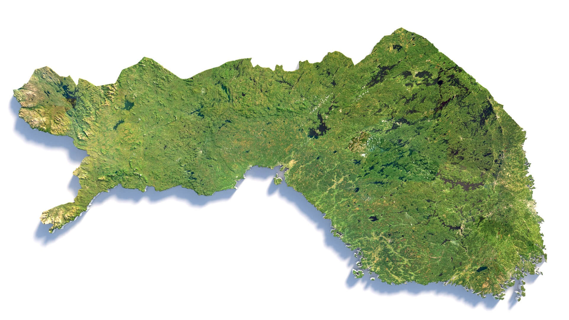 Finland Suomi Terrain Map - 3D Model by 3dstudio