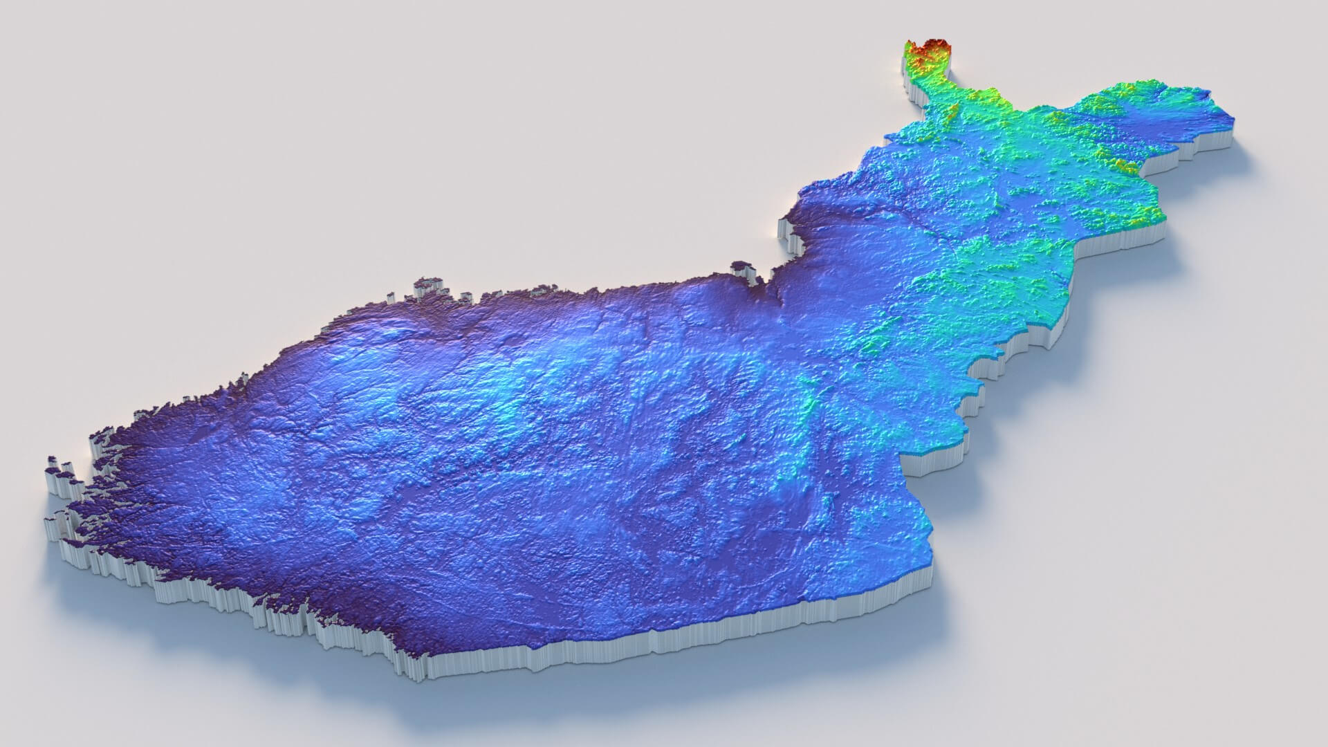 Finland Suomi Terrain Map - 3D Model by 3dstudio