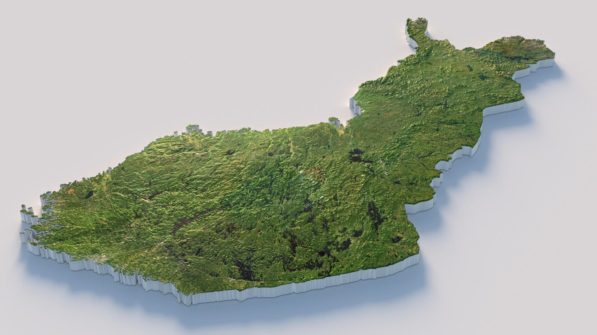 Finland Suomi Terrain Map - 3D Model by 3dstudio