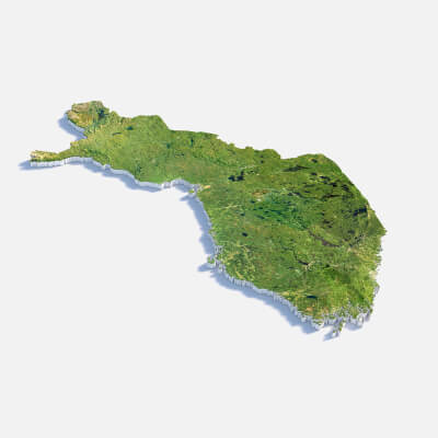 Finland Suomi Terrain Map - 3D Model by 3dstudio