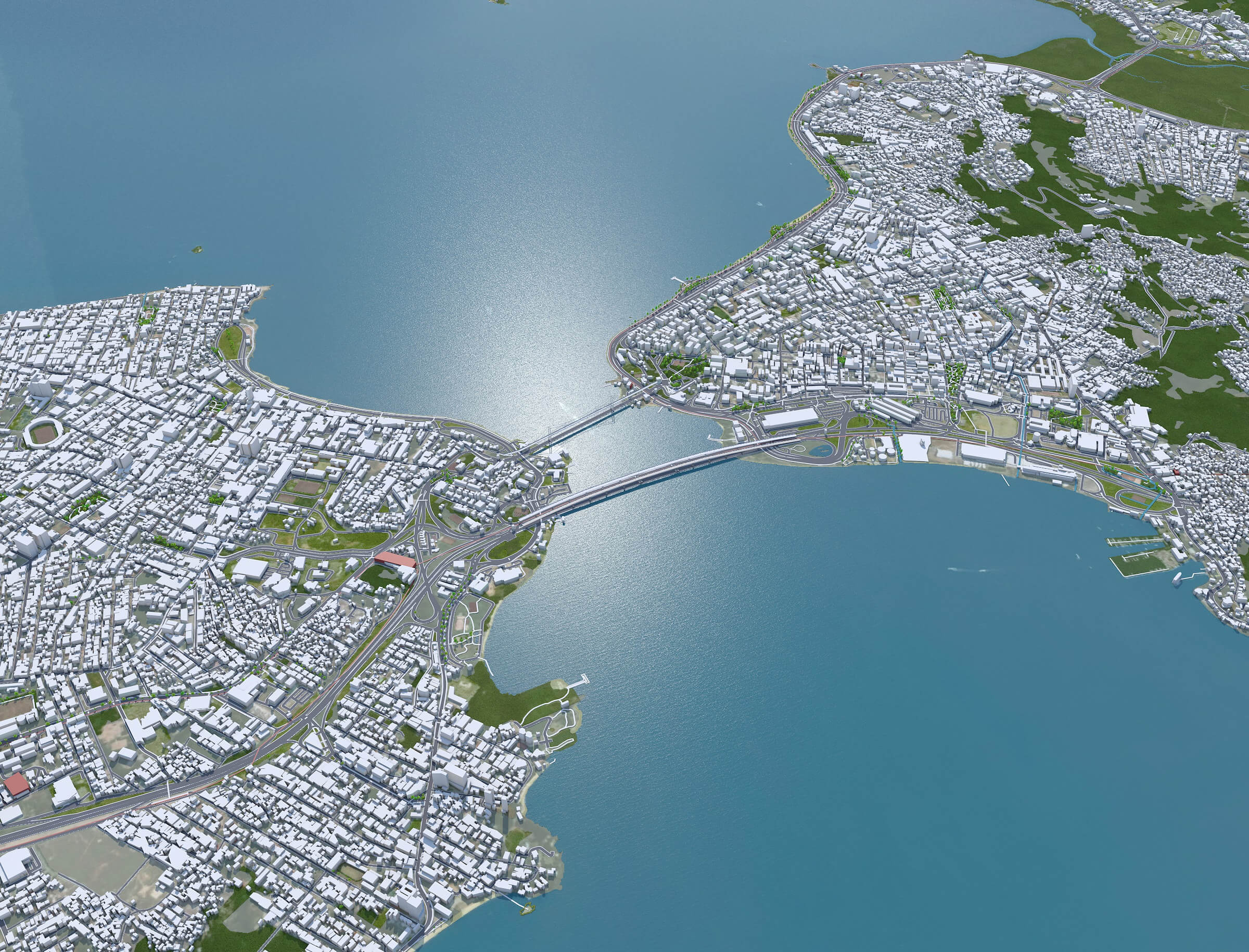 Florianopolis State of Santa Catarina Brazil 3D Model 60km by 3dstudio