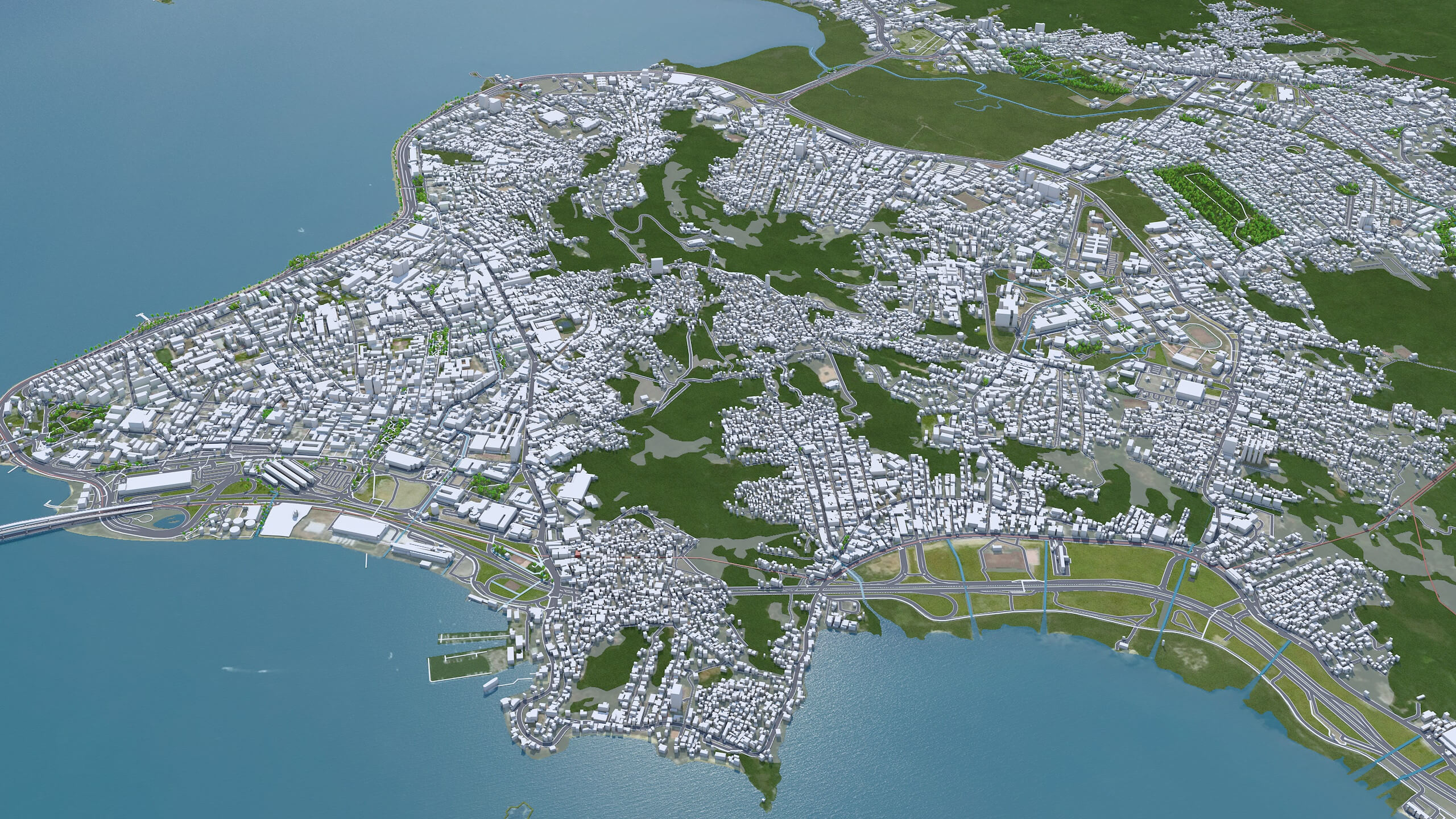 Florianopolis State of Santa Catarina Brazil 3D Model 60km by 3dstudio