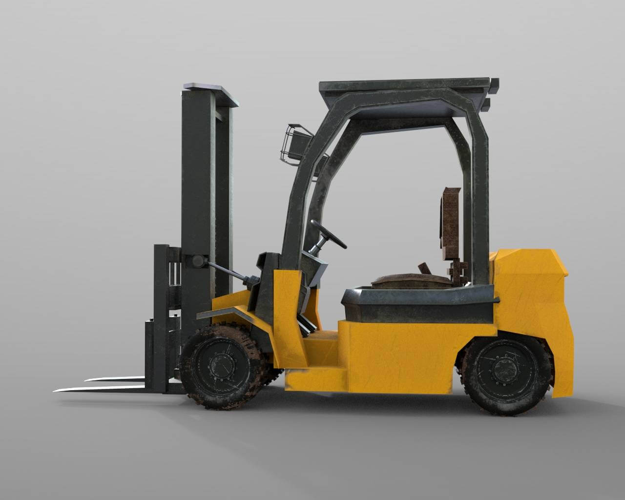 Forklift - 3D Model by 3dstudio