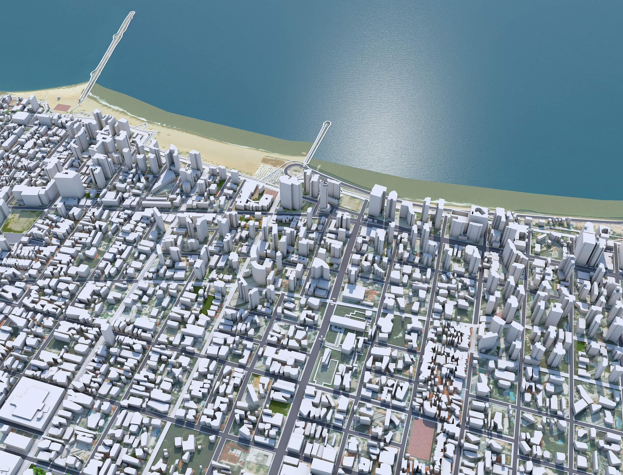 Fortaleza Brazil Downtown 10km - 3D Model by 3dstudio