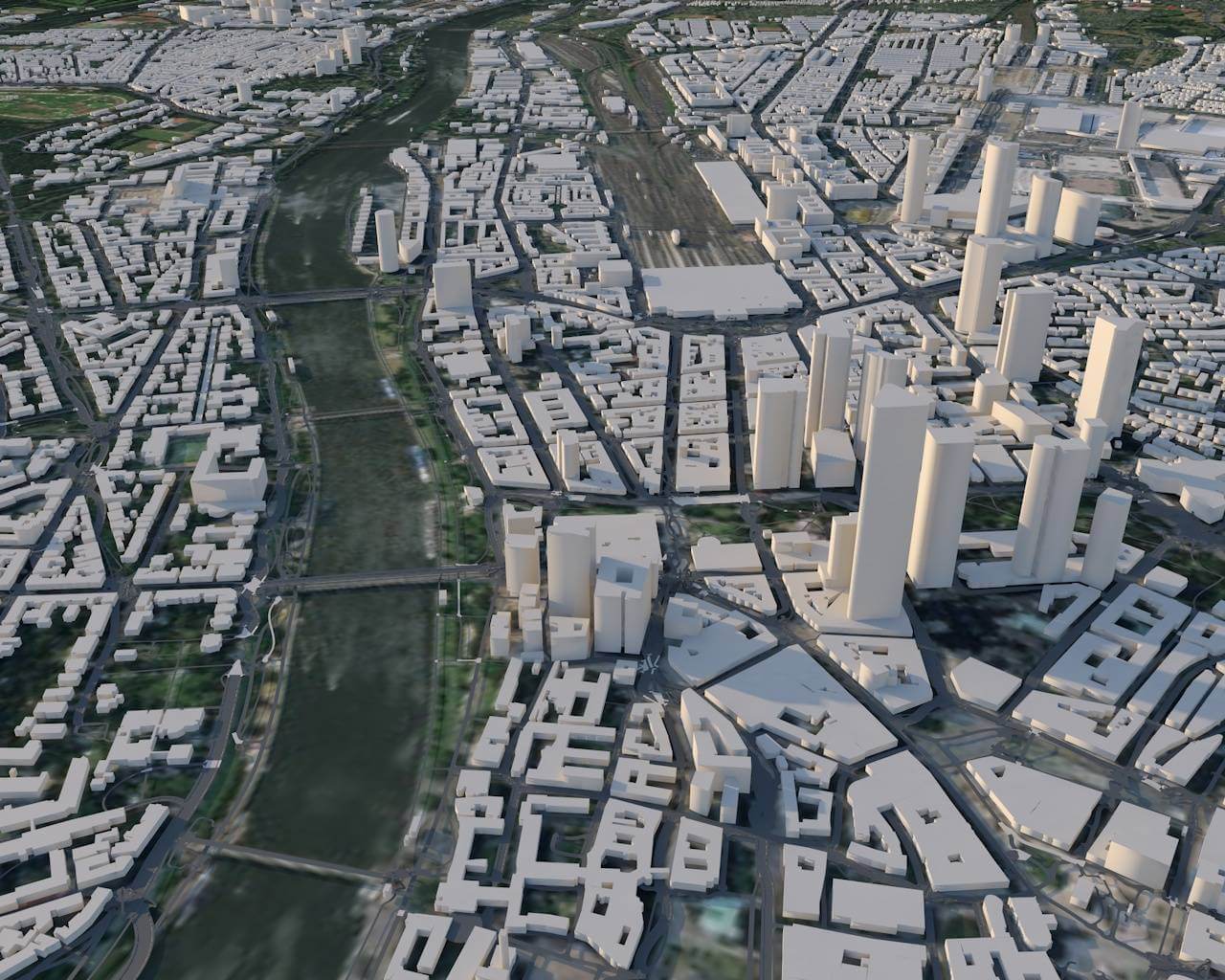 Frankfurt Germany - 3D Model by 3dstudio