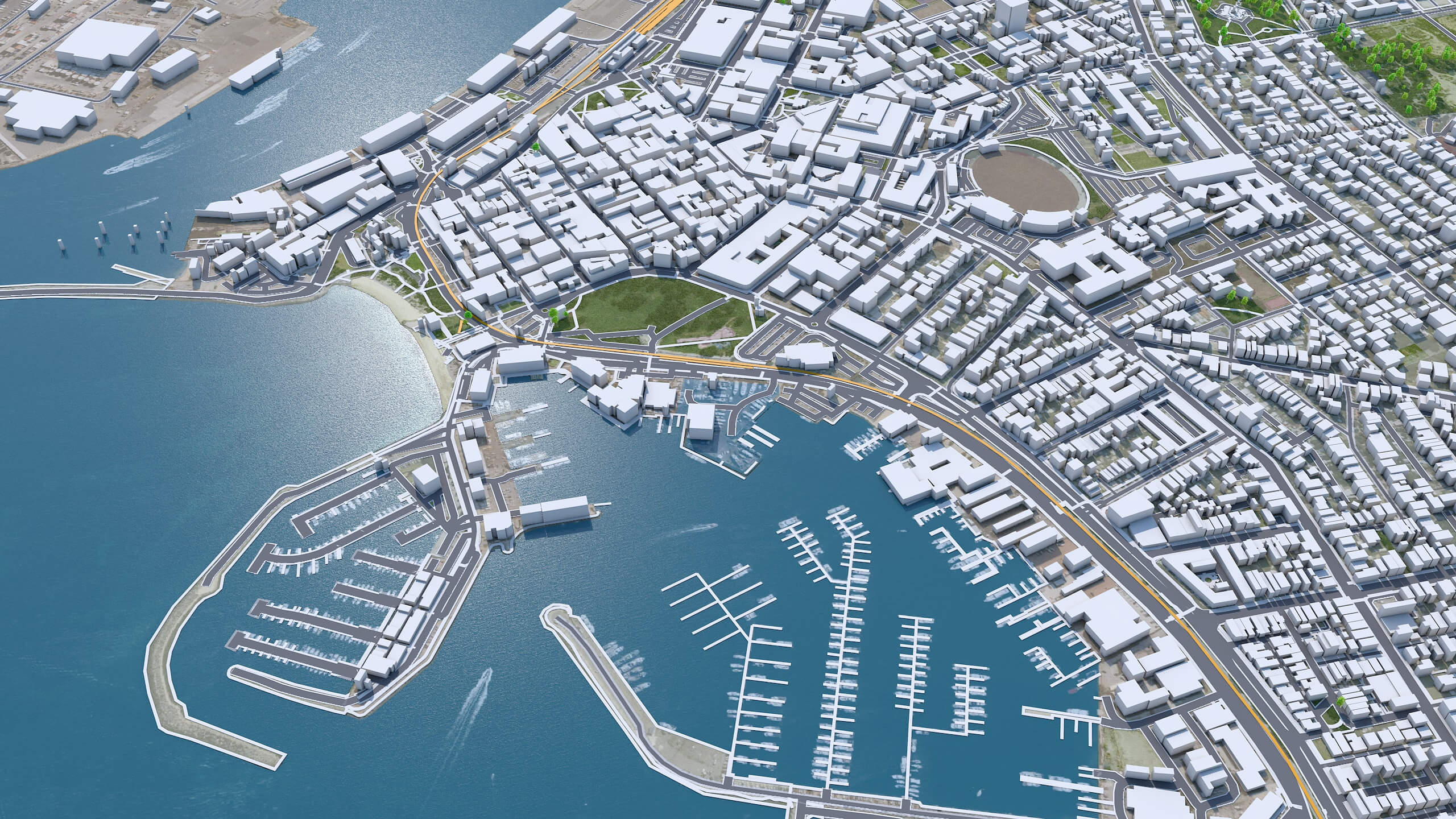 Fremantle City Western Australia 3D Model 15km by 3dstudio