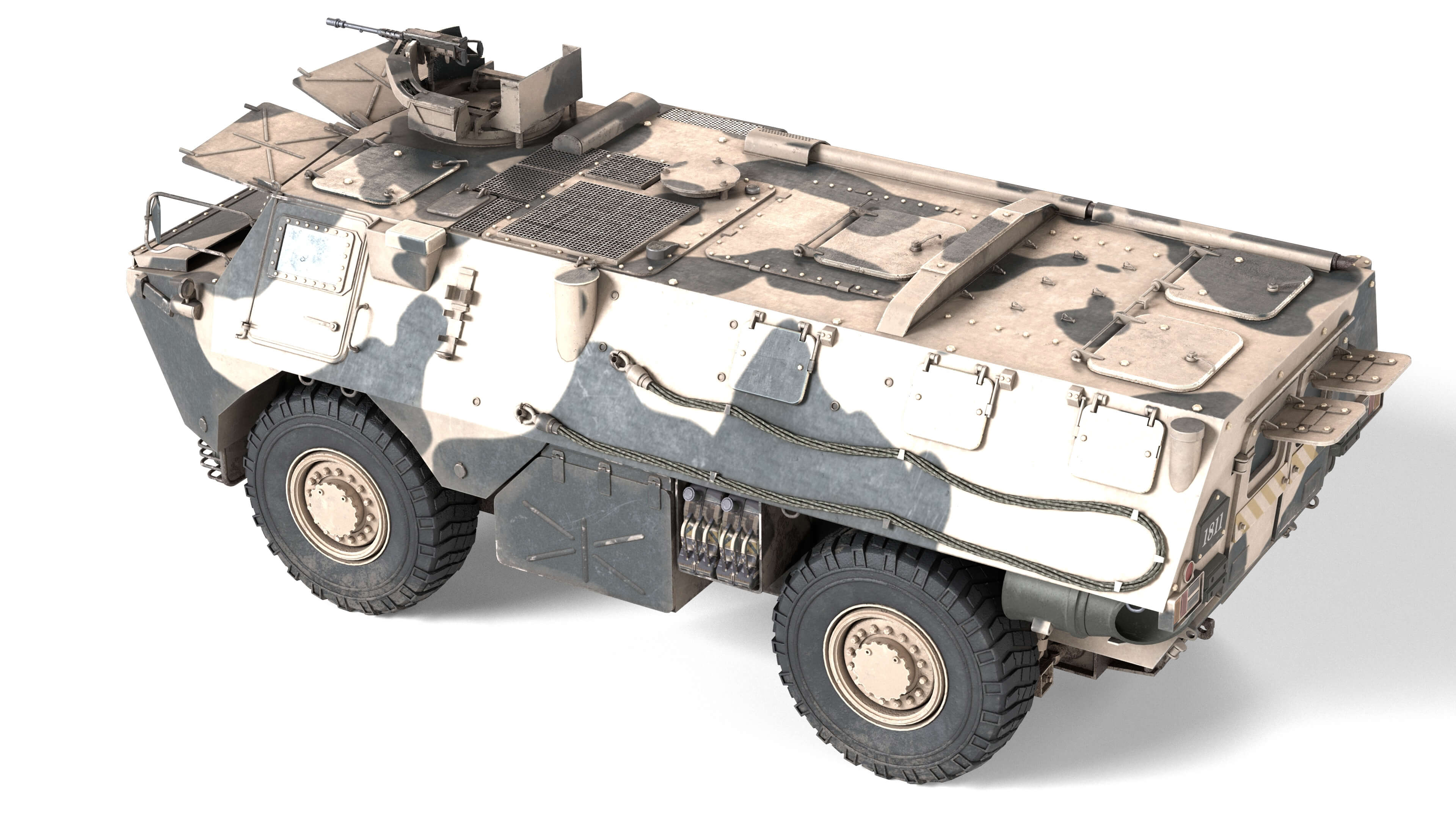 French Vab 4X4 APC - 3D Model by 3dstudio