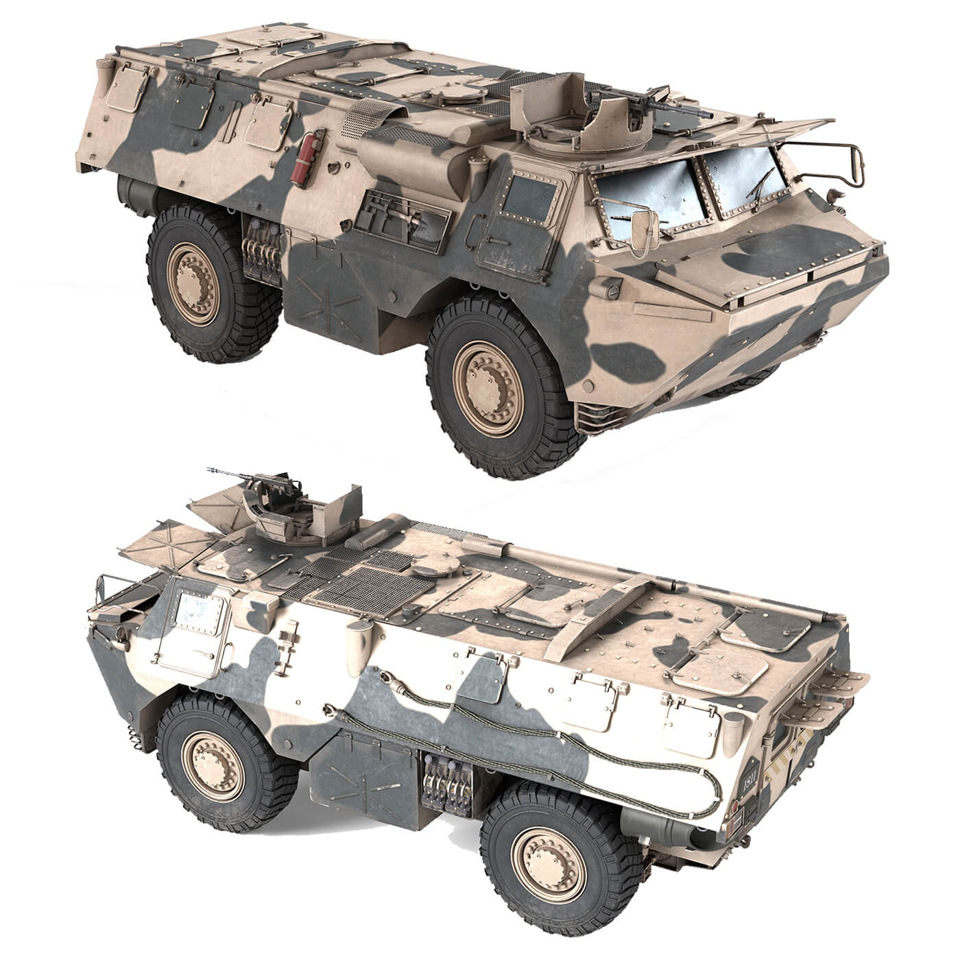 French Vab 4X4 APC - 3D Model by 3dstudio