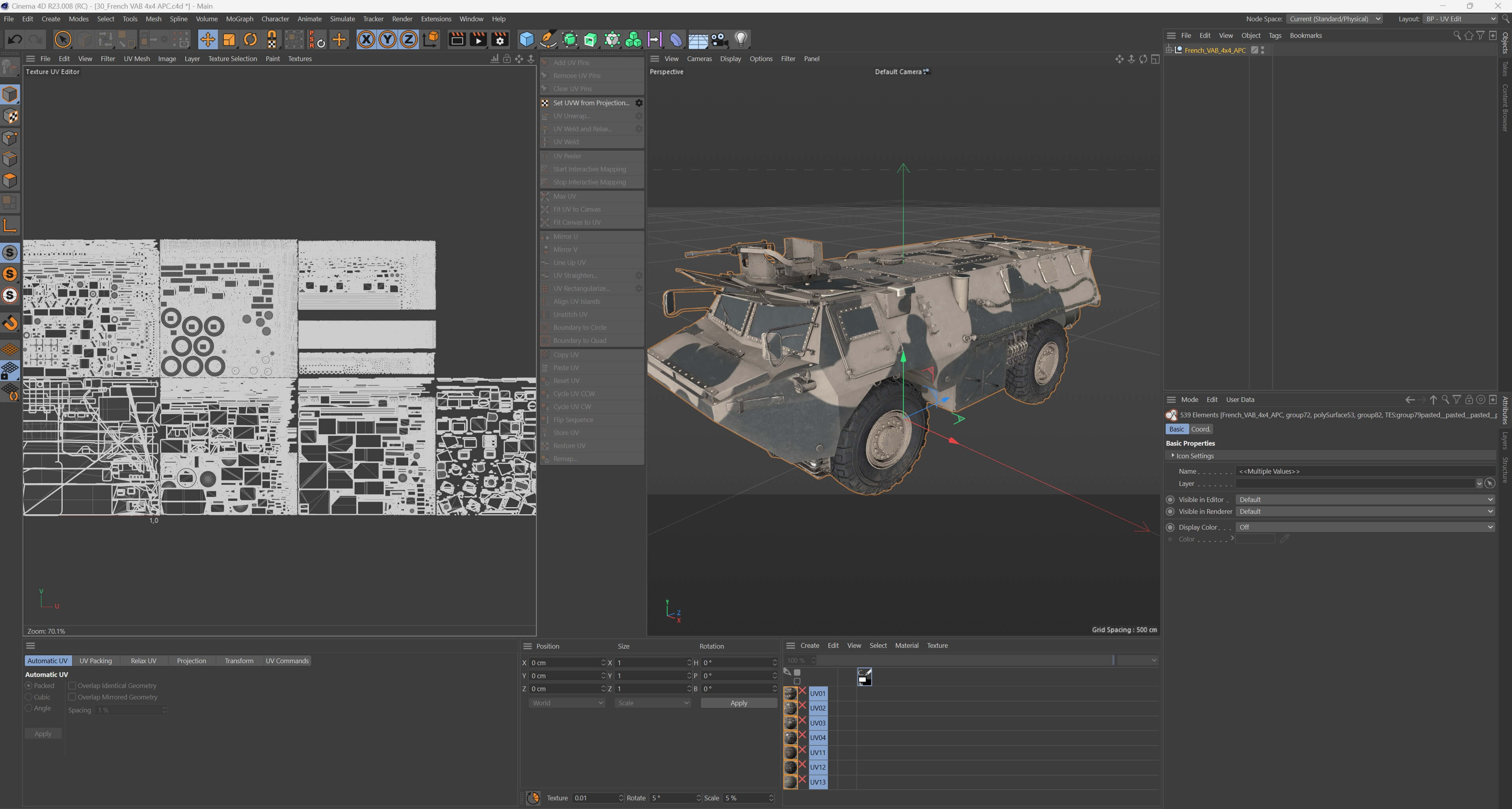 French Vab 4X4 APC - 3D Model by 3dstudio