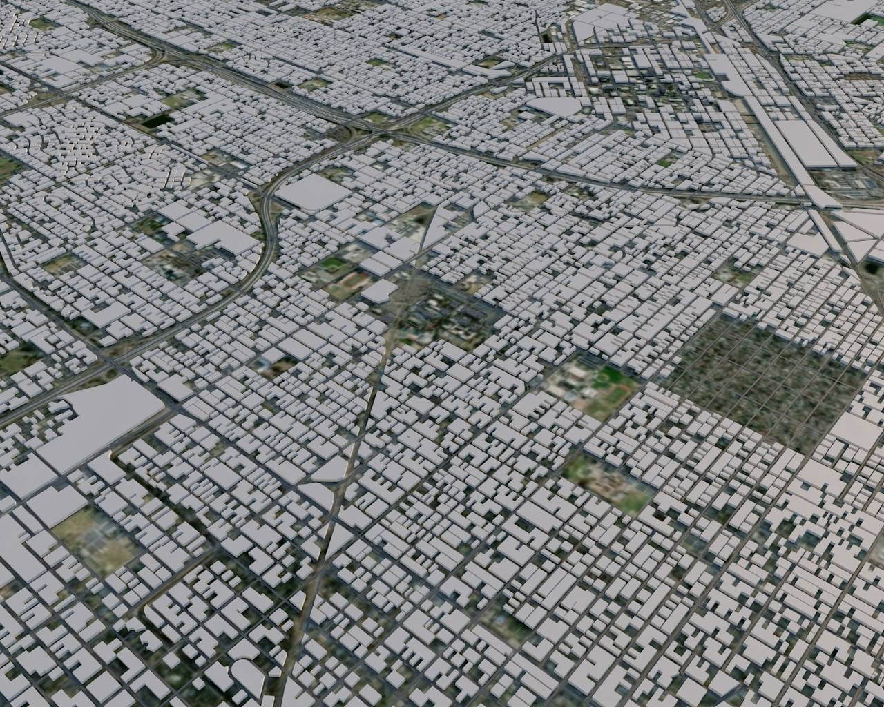 Fresno California - 3D Model by 3dstudio