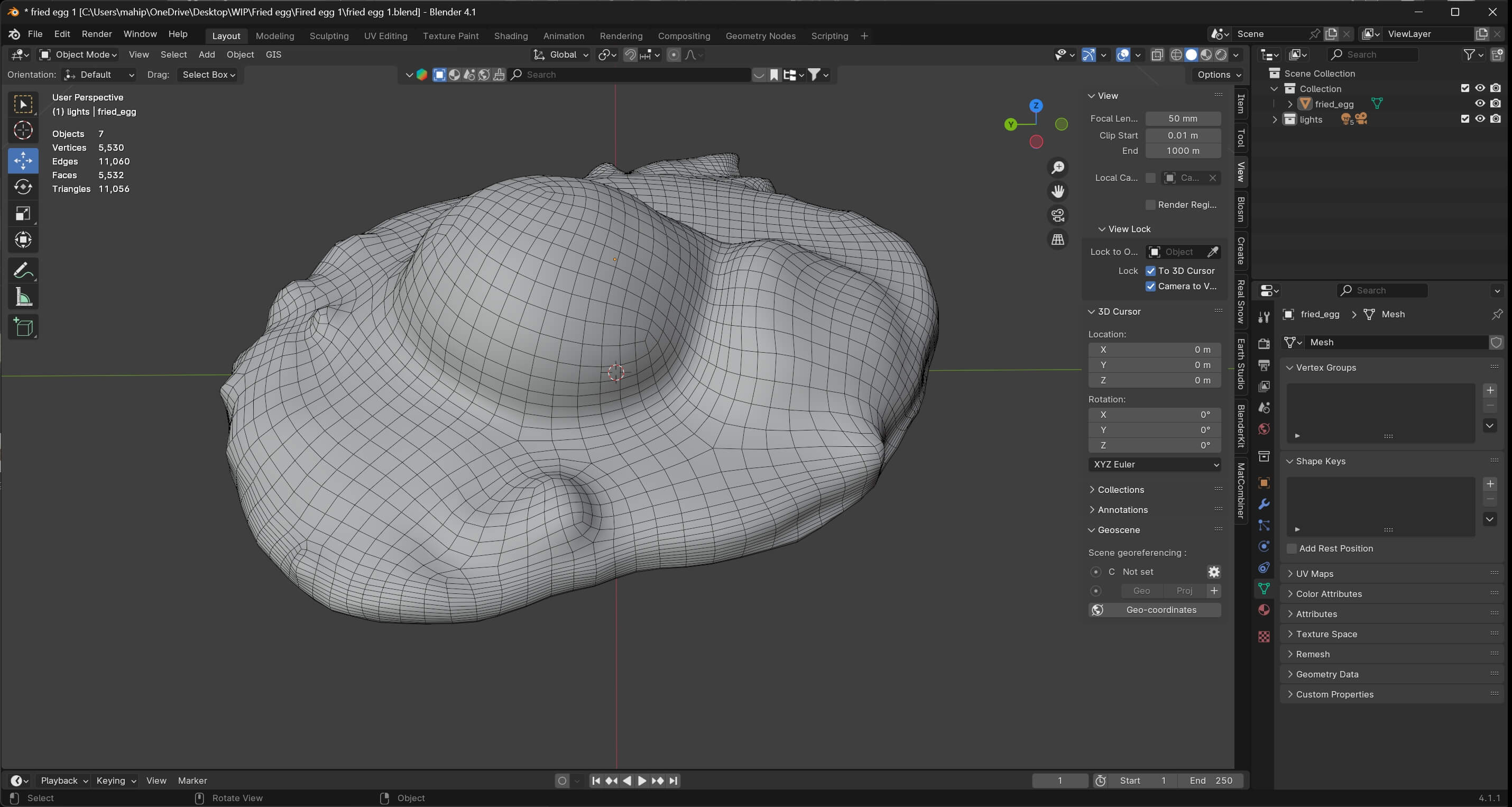 Fried Egg V1 - 3D Model by 3dstudio