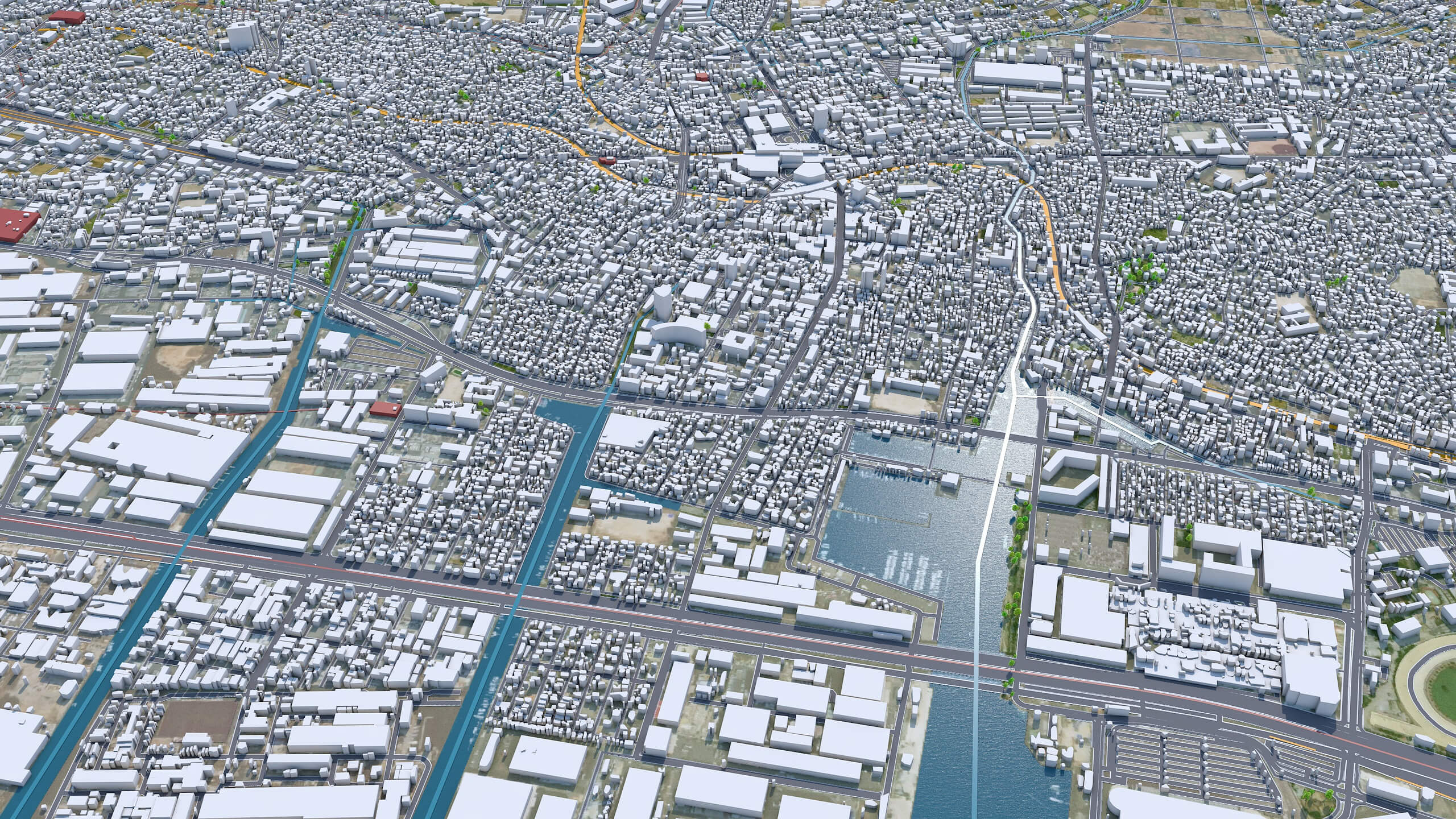 Funabashi City Chiba Japan 3D Model 30km by 3dstudio