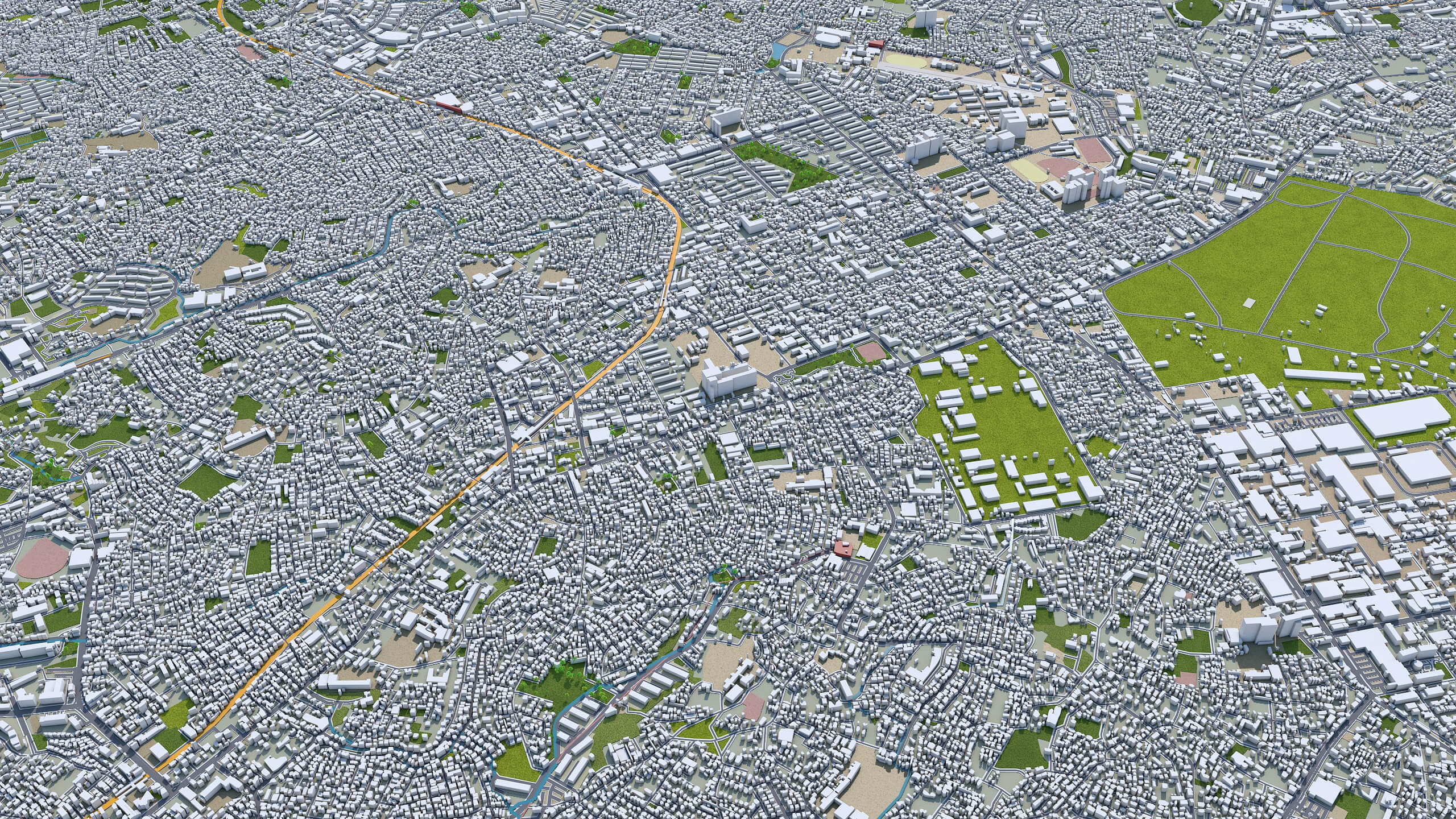 Funabashi City Chiba Japan 3D Model 30km by 3dstudio