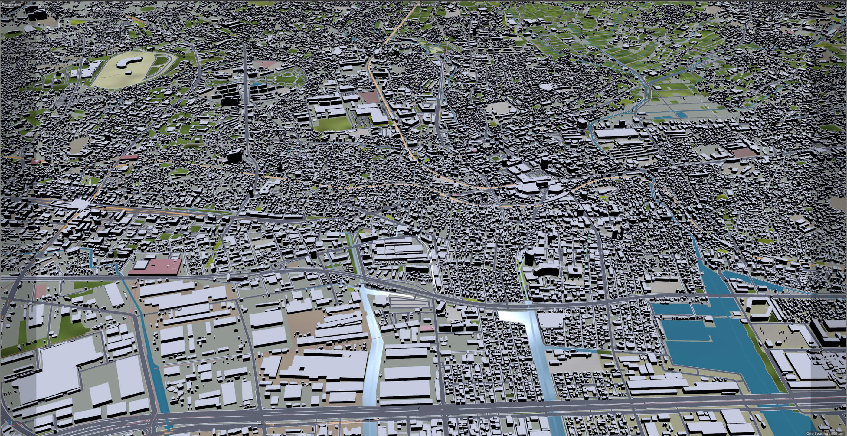 Funabashi City Chiba Japan 3D Model 30km by 3dstudio