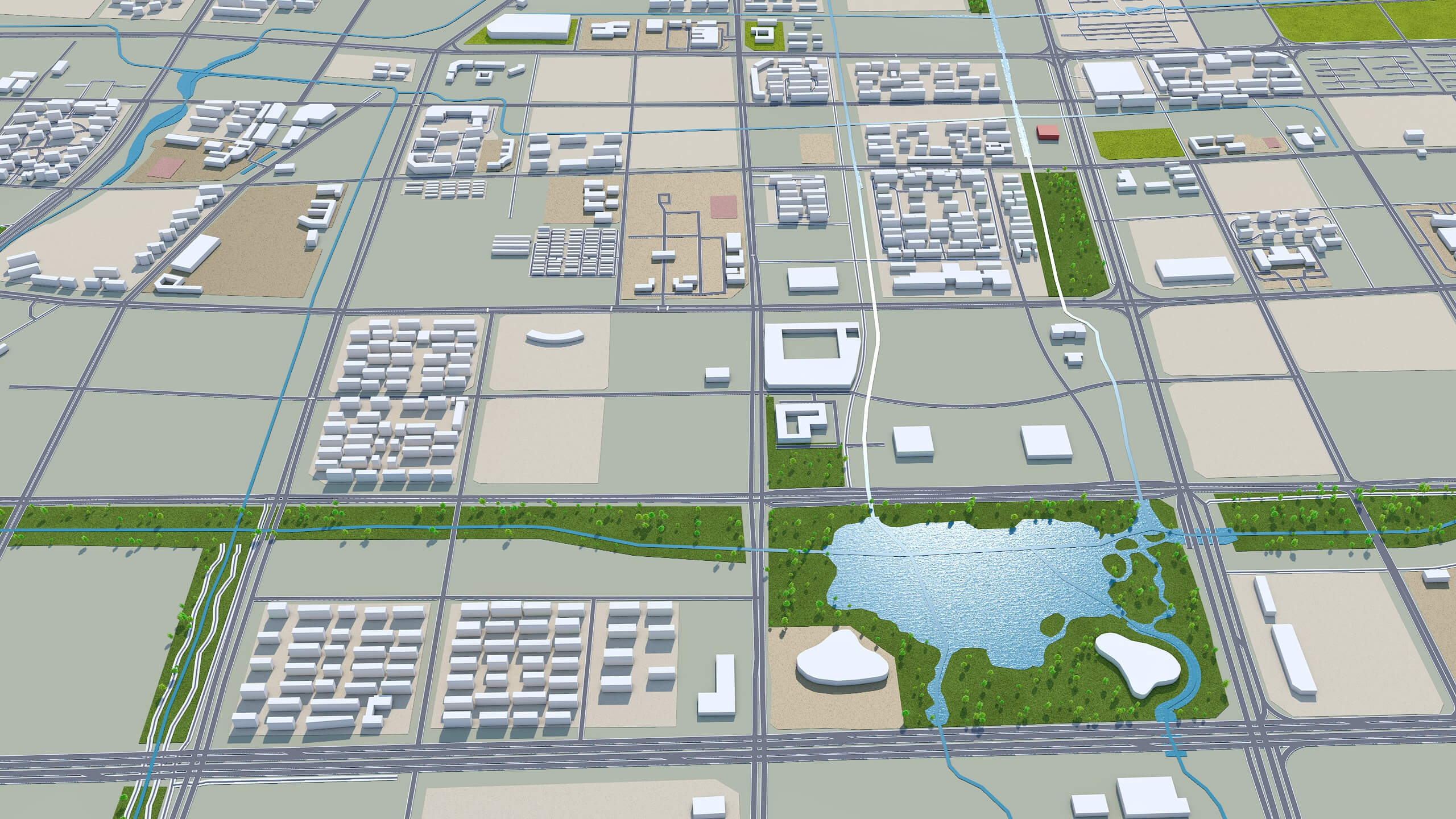 Fuyang City Anhui China 3D Model 30km by 3dstudio