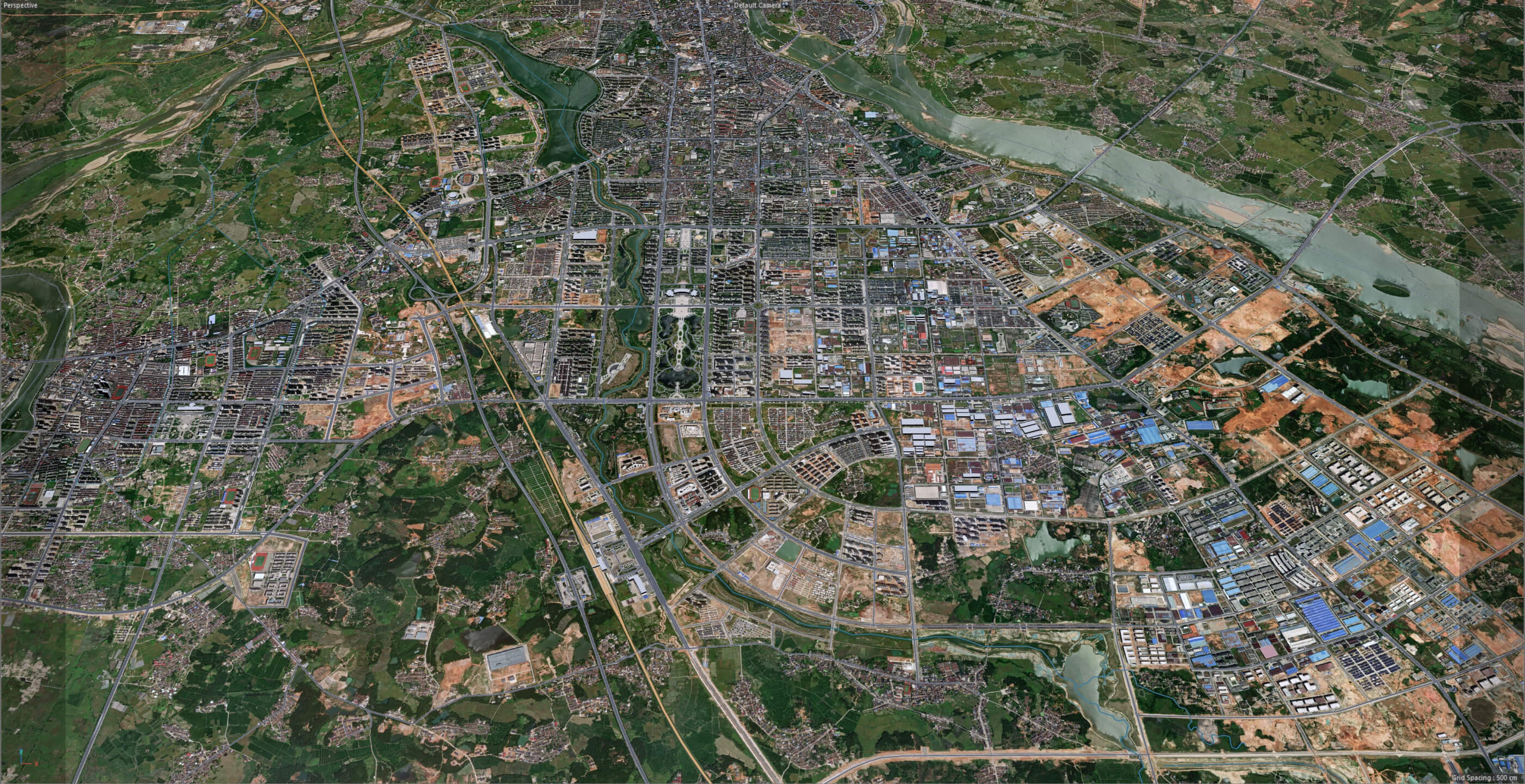 Fuzhou City Jiangxi China 3D Model 25km by 3dstudio