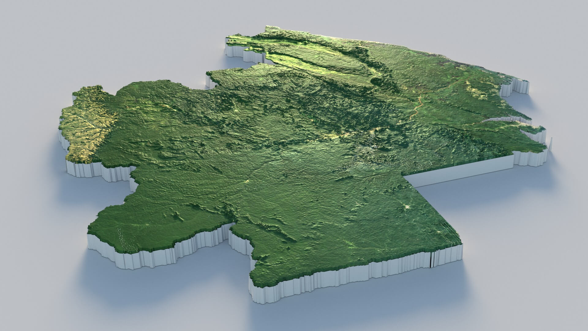 Gabon Terrain Map - 3D Model by 3dstudio