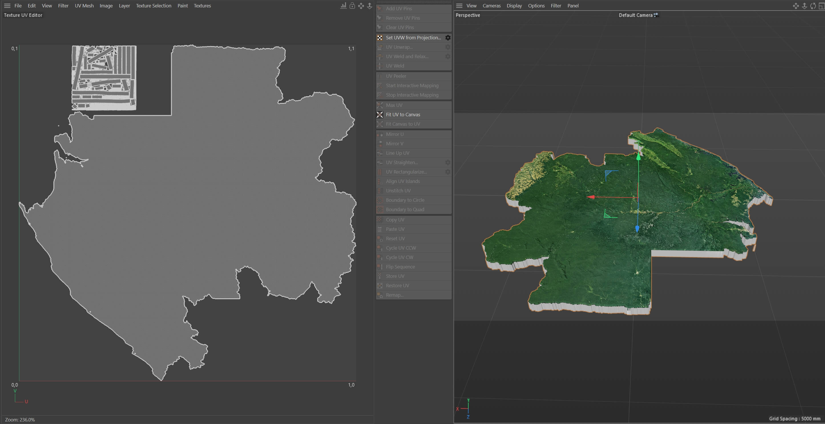 Gabon Terrain Map - 3D Model by 3dstudio