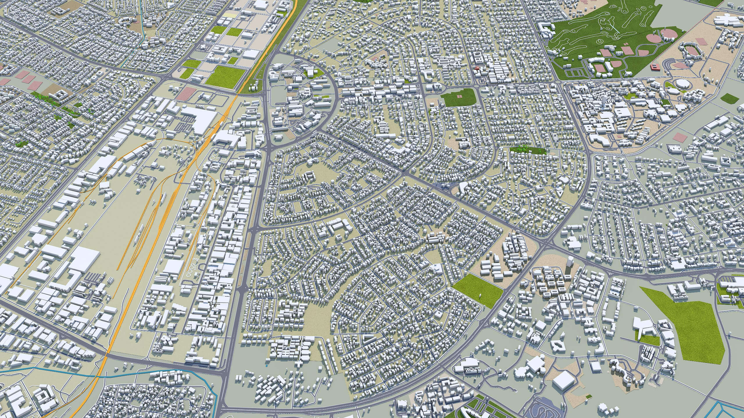 Gaborone City Botswana 25km - 3D Model by 3dstudio
