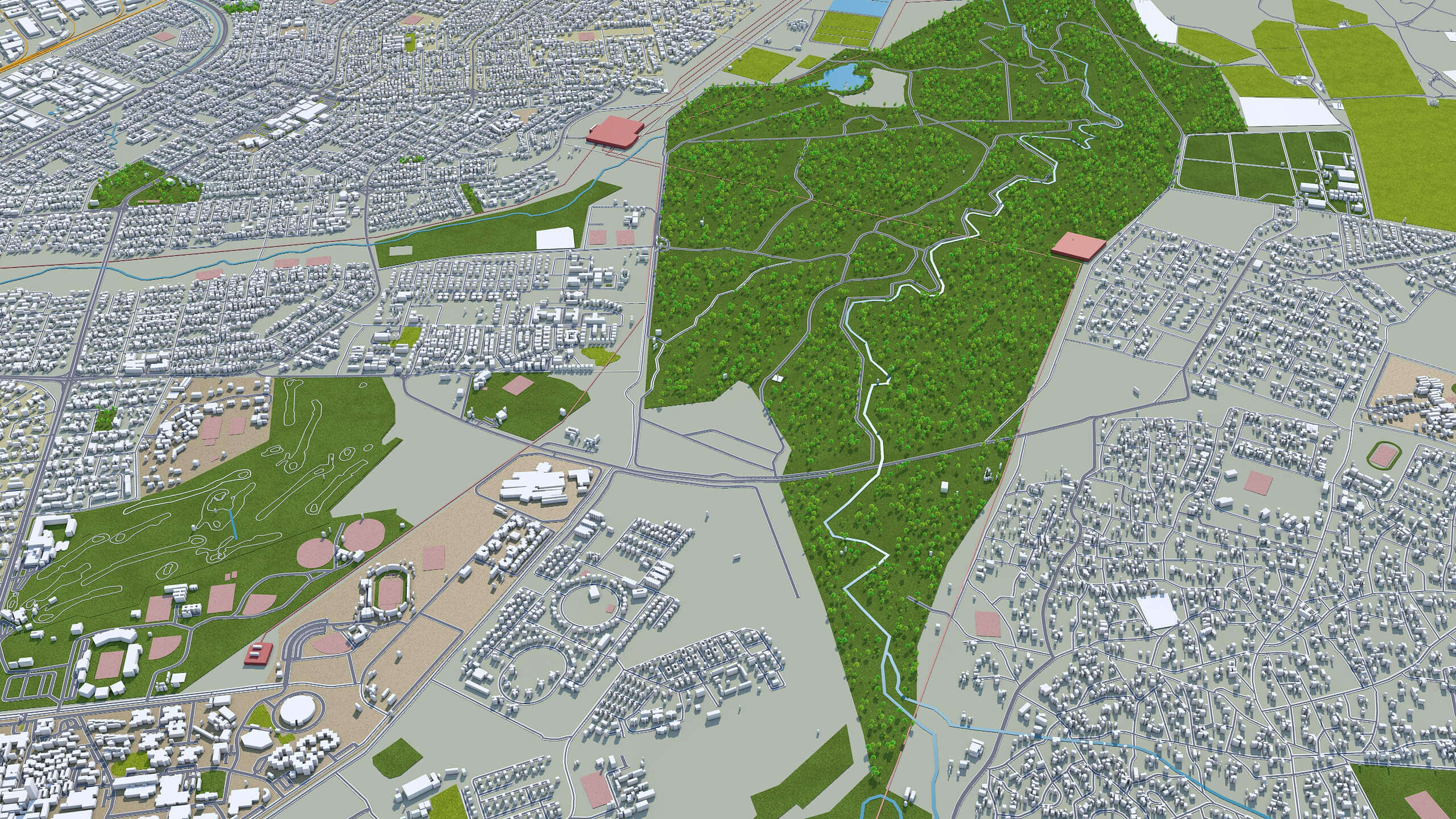 Gaborone City Botswana 3D Model 25km by 3dstudio