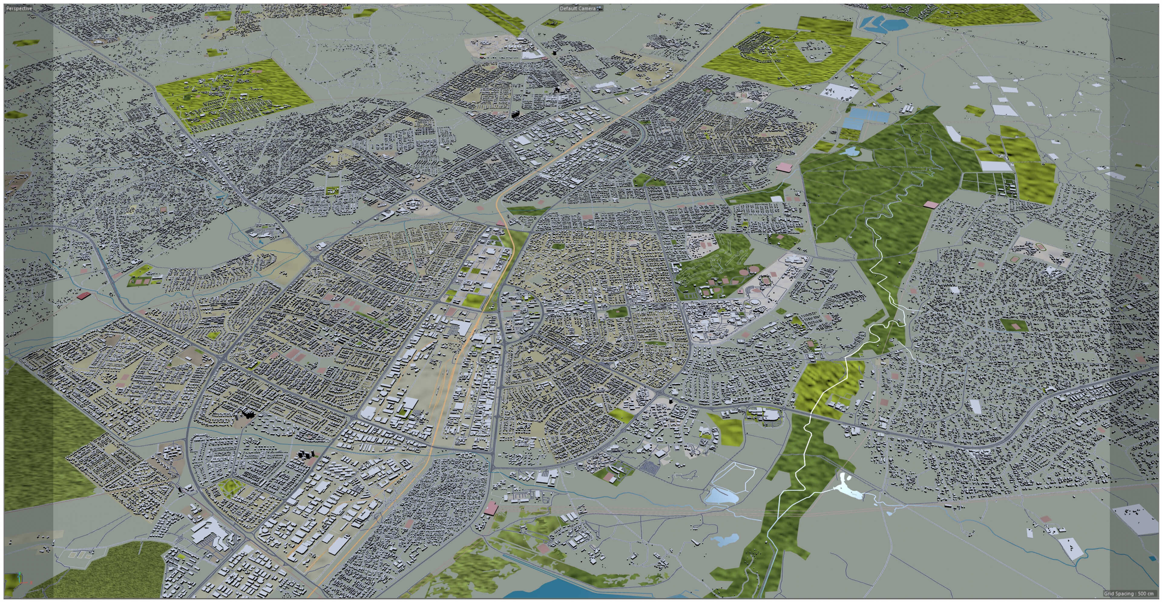 Gaborone City Botswana 25km - 3D Model by 3dstudio