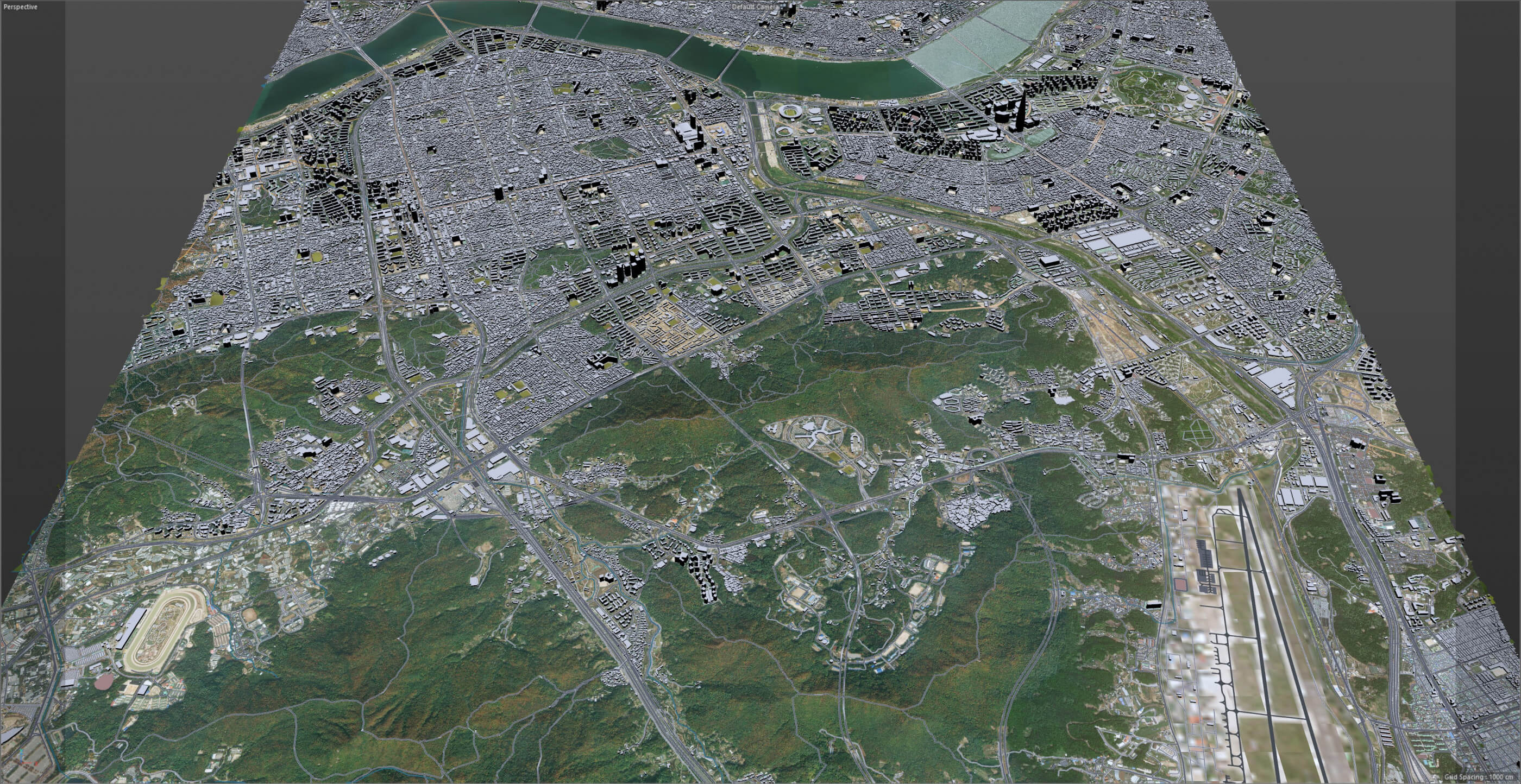 Gangnam District 15km - 3D Model by 3dstudio