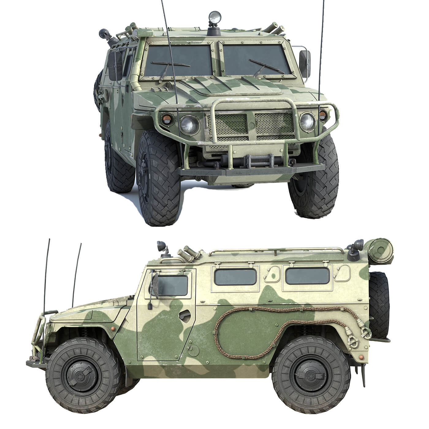GAZ 2330 Tigr Hmmwv - 3D Model by 3dstudio