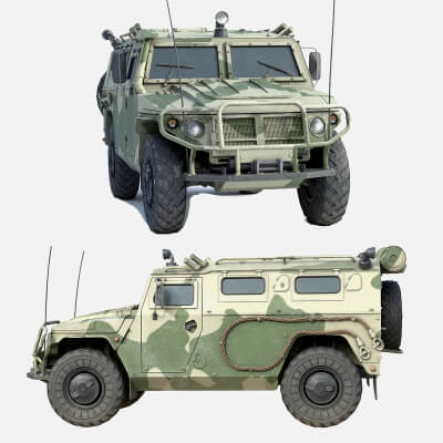 GAZ 2330 Tigr Hmmwv - 3D Model by 3dstudio