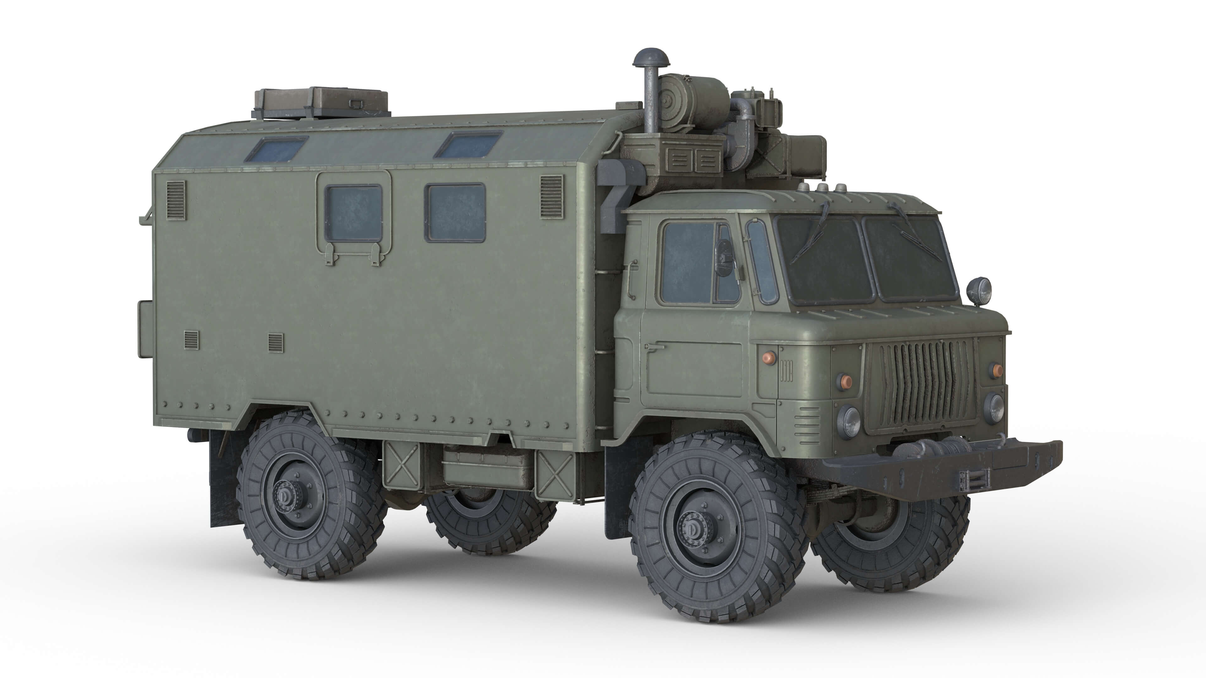 GAZ 66 Military Truck - 3D Model by 3dstudio
