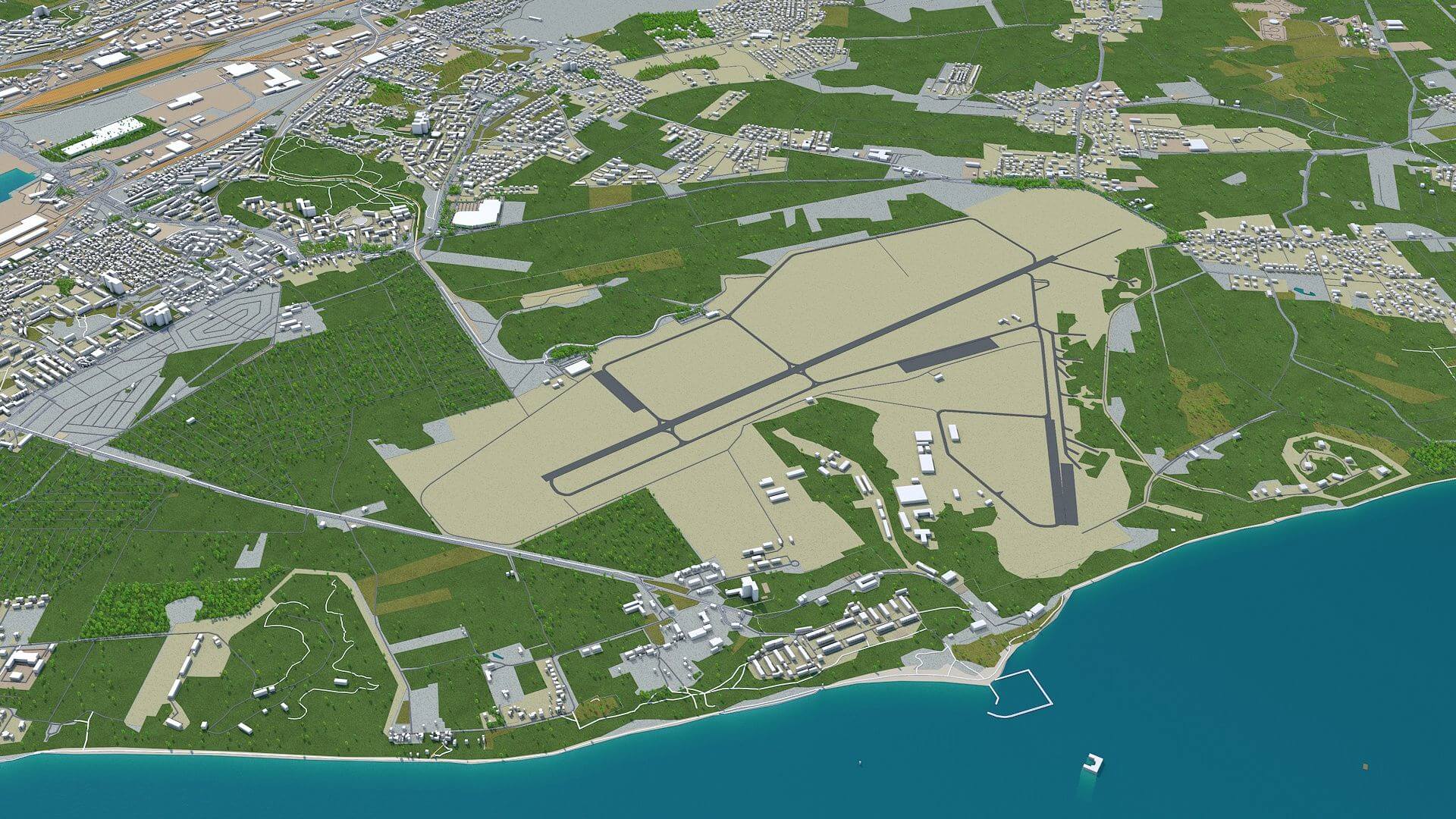 Gdynia Poland 40km - 3D Model by 3dstudio