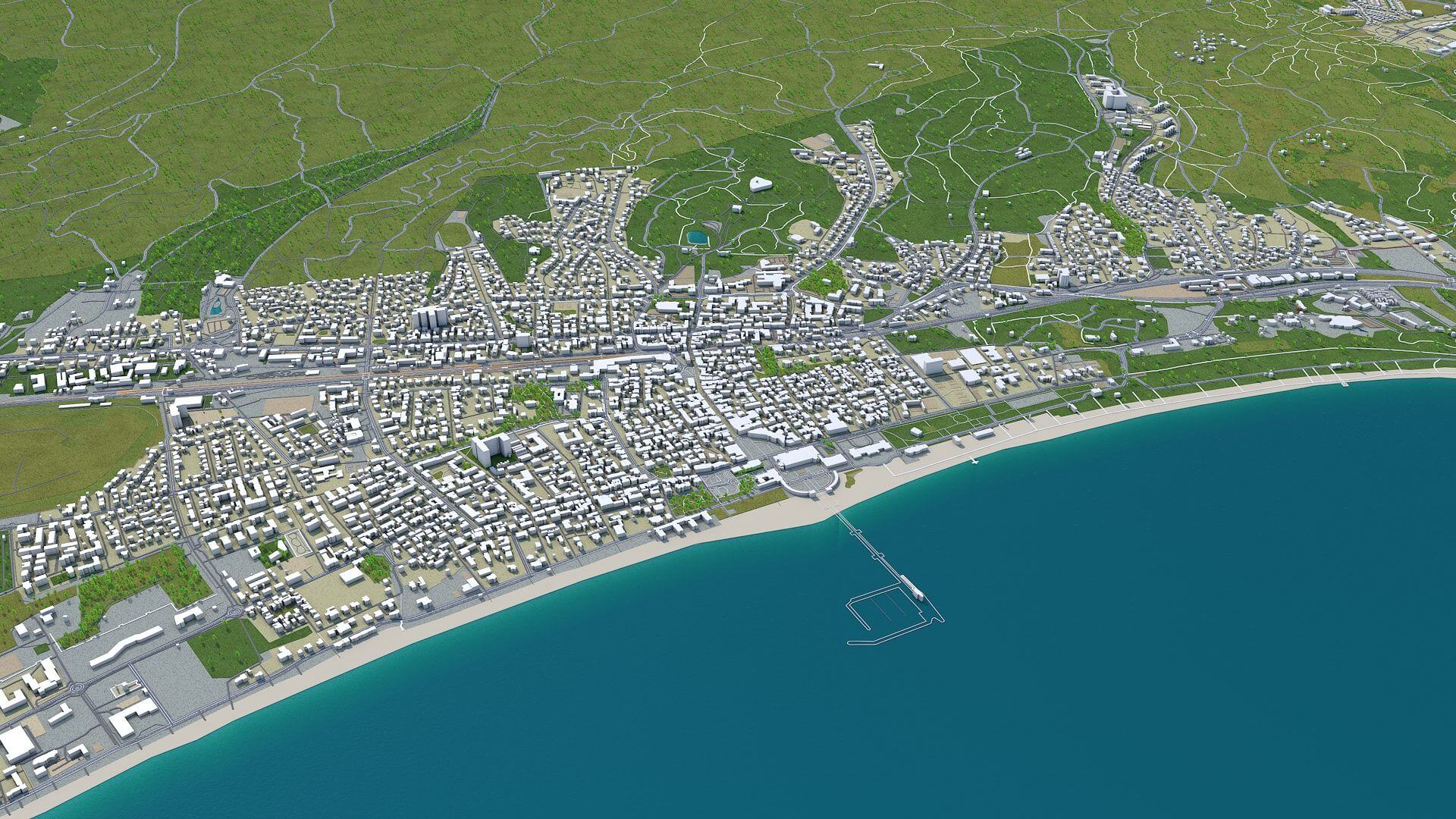 Gdynia Poland 40km - 3D Model by 3dstudio