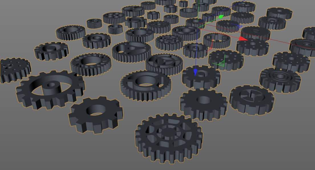 Gears 3D Model by 3dstudio