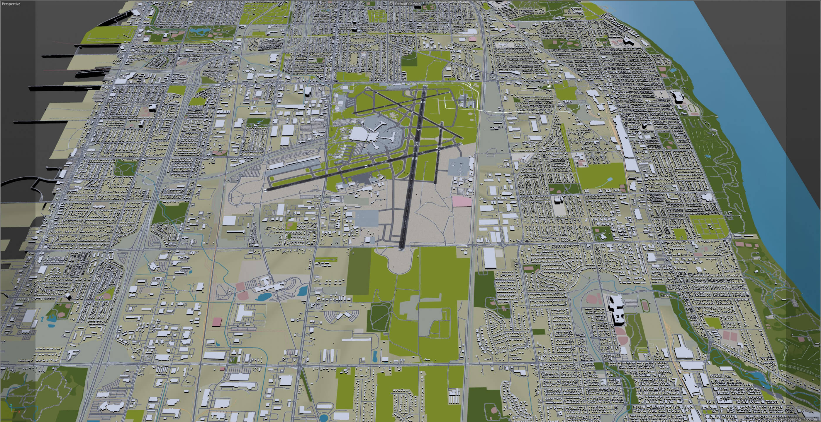 General Mitchell International Airport - 3D Model by 3dstudio