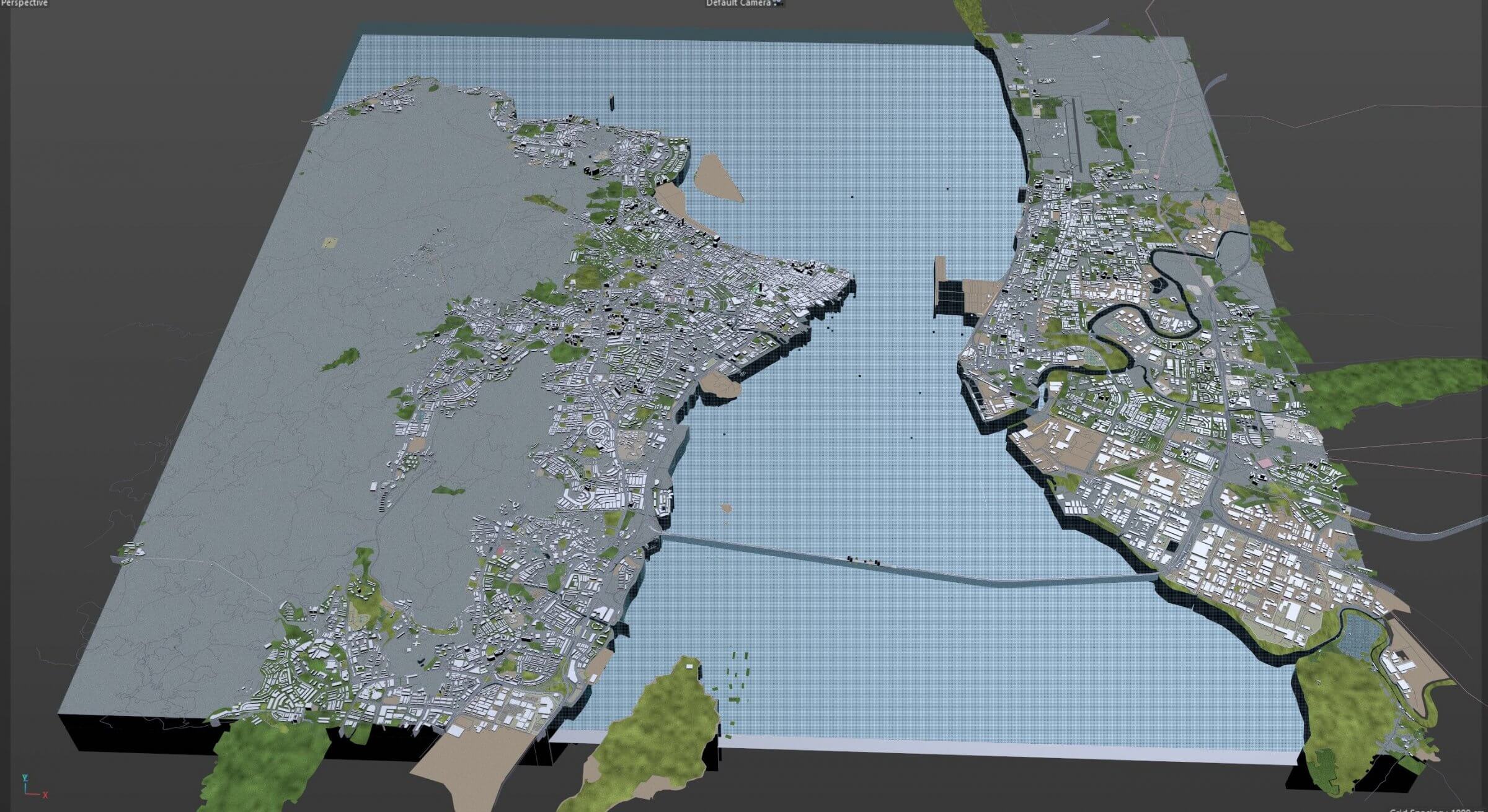 George Town Penang Island Malaysia 20km - 3D Model by 3dstudio